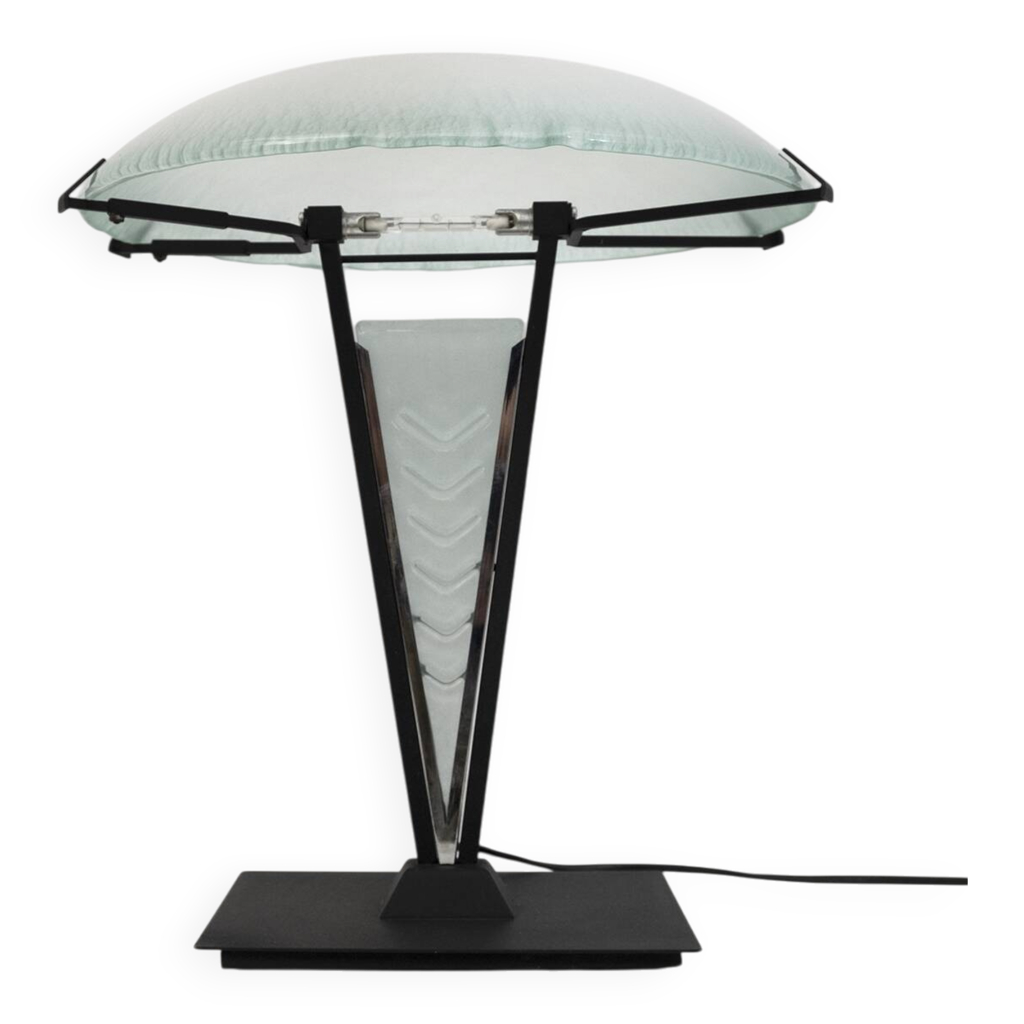 Lampe de table champignon post-moderne en verre de Murano italien ...