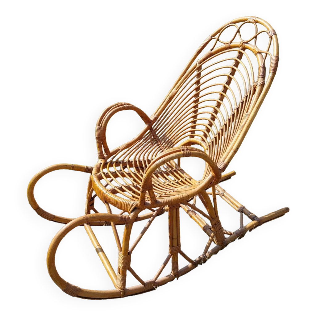 Rocking chair en rotin | Selency