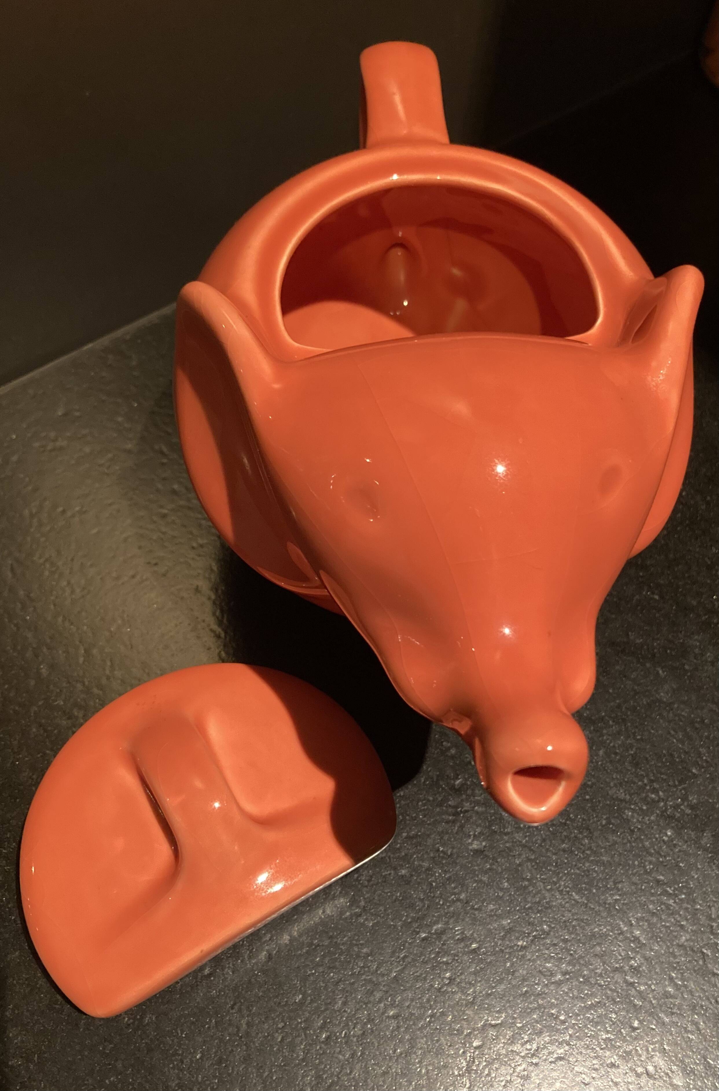 Théière éléphant lipton corail/orange vintage | Selency