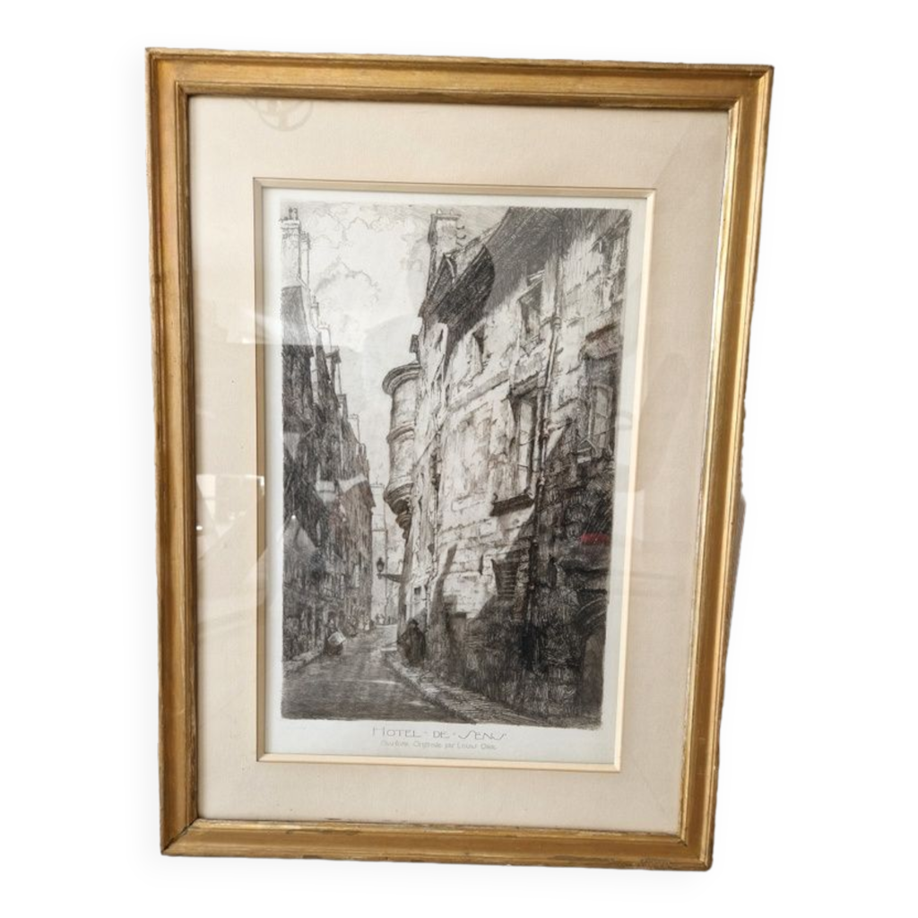 Louis Orr (1879-1966) - Gravure à l'eau forte - "Hôtel de Sens" | Selency