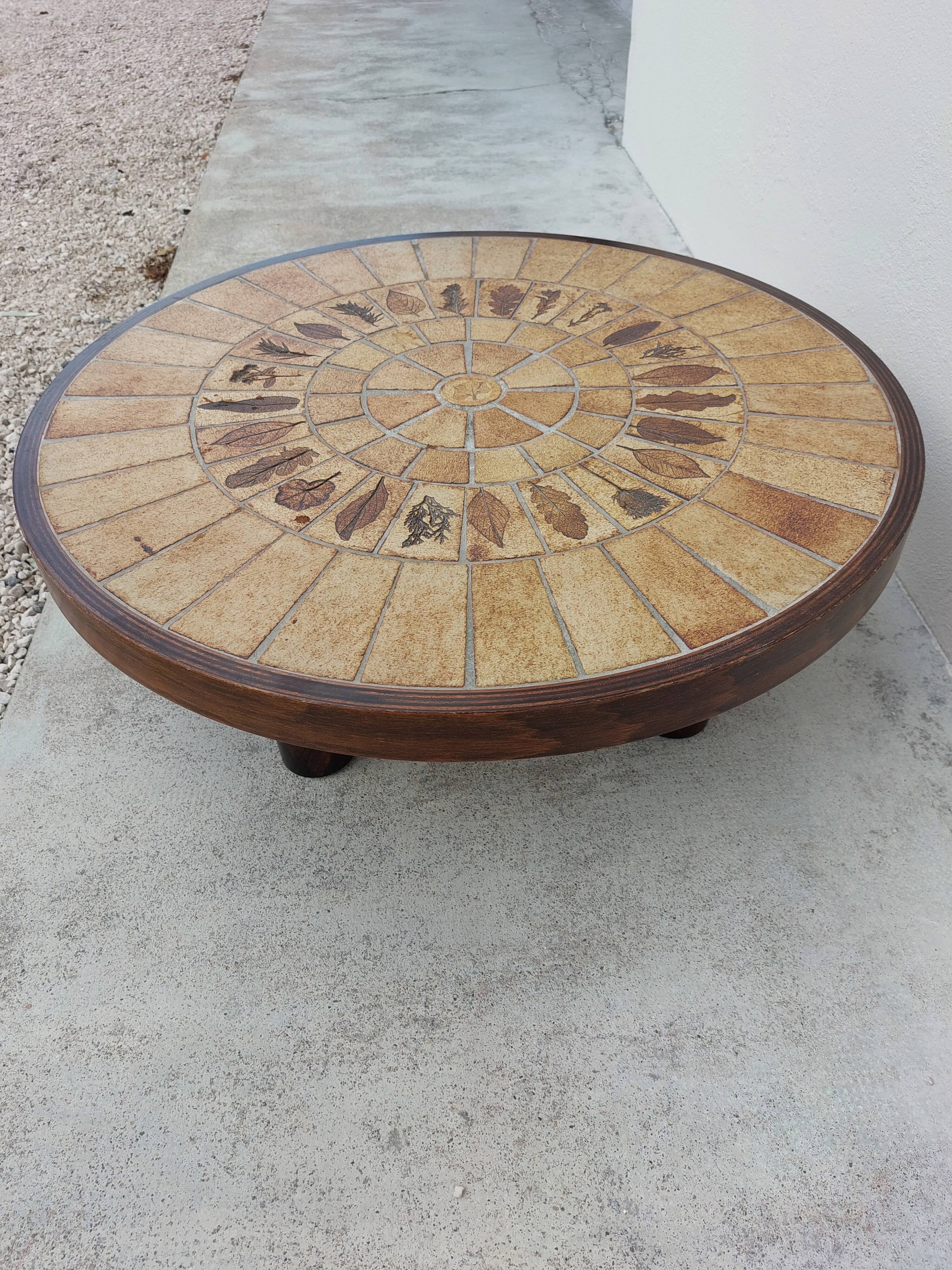 Table basse en céramique de Roger Capron modèle Herbier | Selency