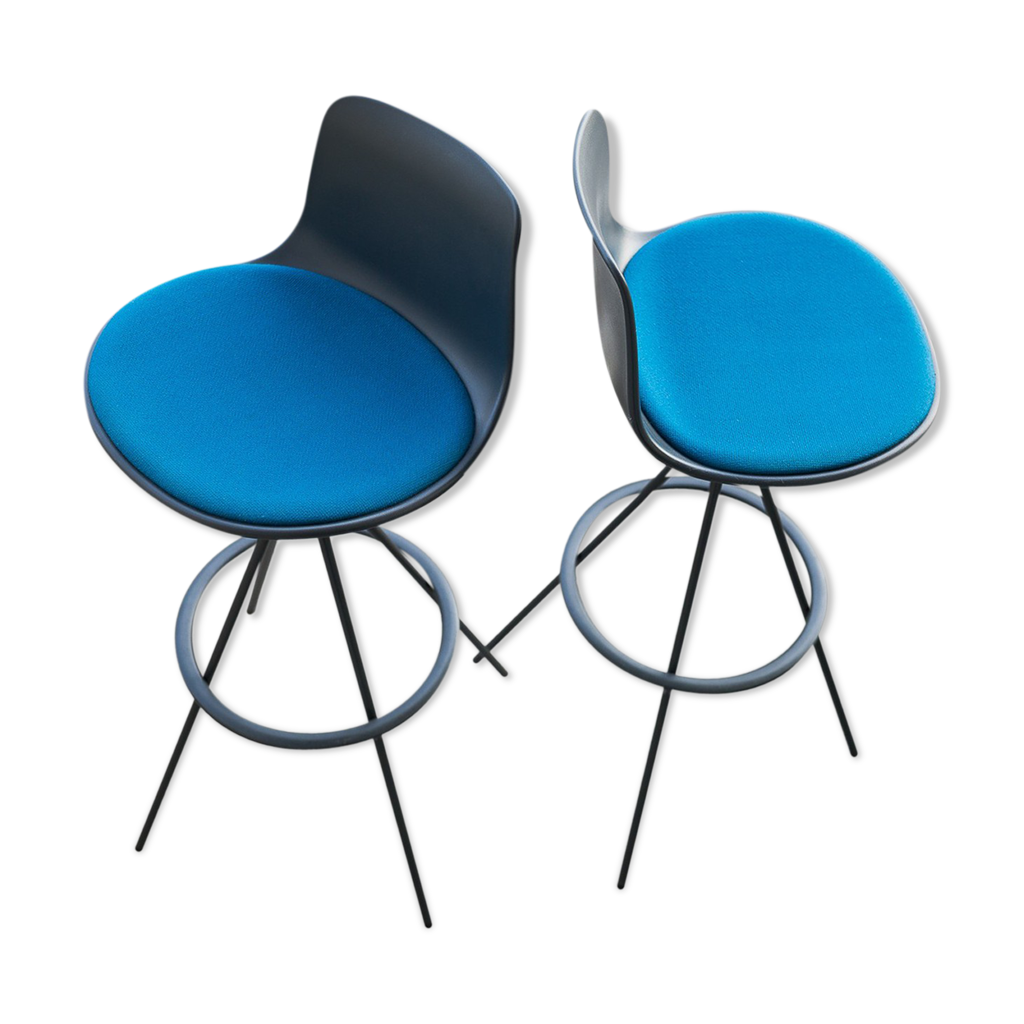 Chaise de bar design "Lottus" Enea x2 | Selency