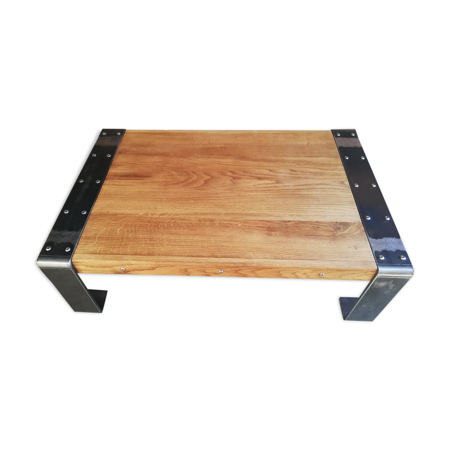 Table basse industrielle bois et métal | Selency