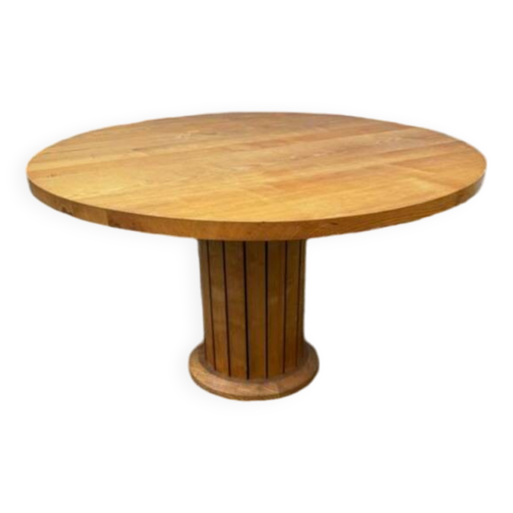 Table ronde Vintage en Bois Massif | Selency
