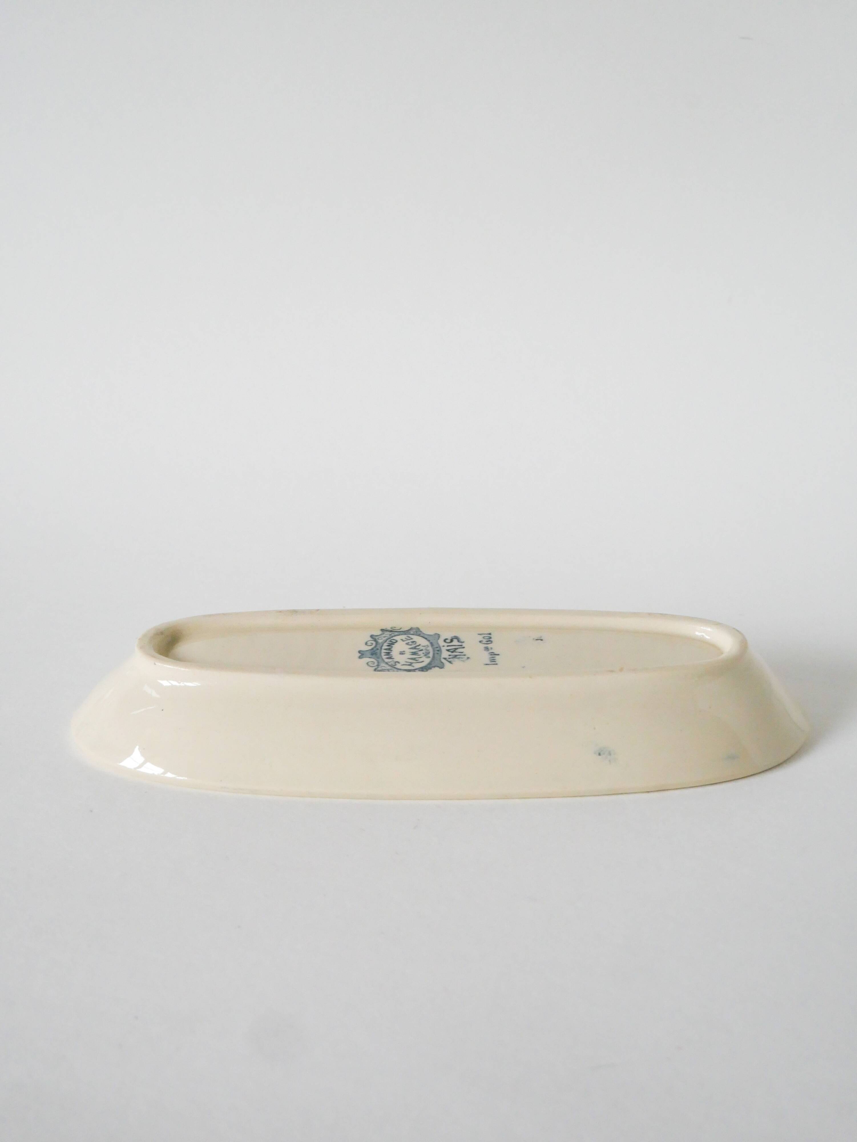 grand porte-savon en Terre de Fer, Saint-Amand modèle "Thais" XIXème | Selency