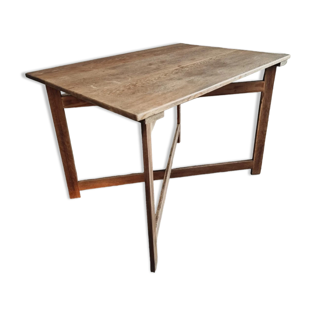 Table pliante antique en chêne | Selency