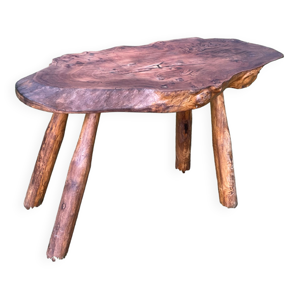 Table basse moderniste brutalist forme-libre reconstruction 1950 | Selency