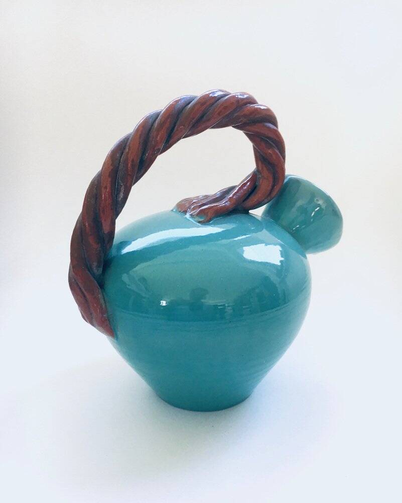 Art Studio Pottery Low Rope Decanter by Alexandre De Wemmel, Belgium ...