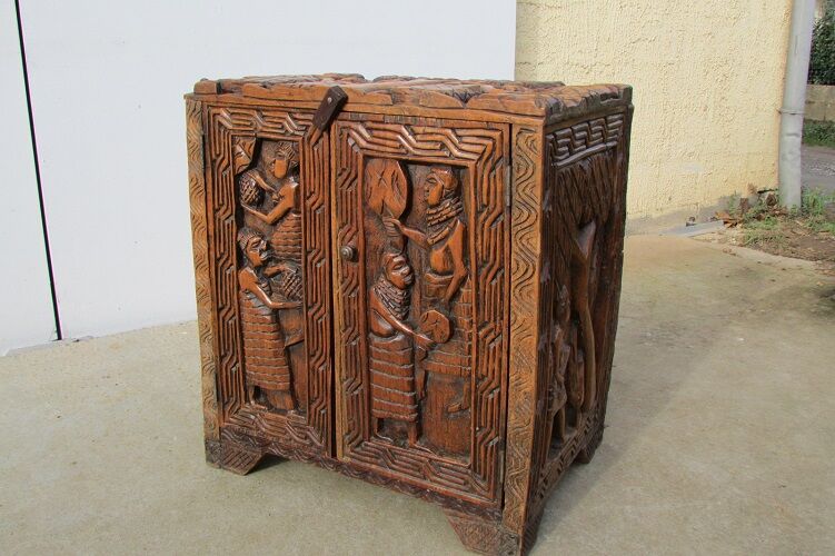 Buffet bar africain en bois exotique | Selency