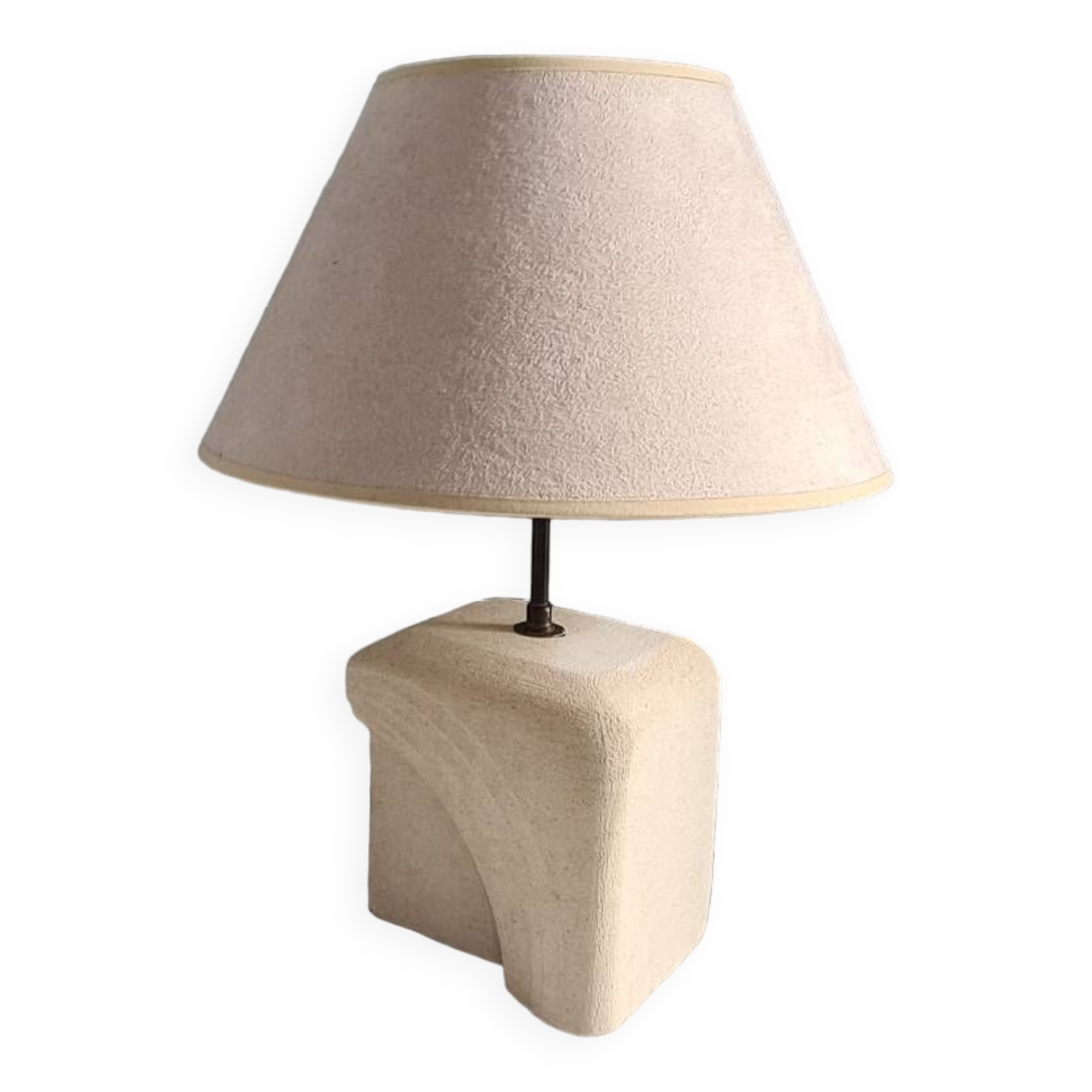 Albert Tormos style sculpture lamp in white stone / 60s / art ...