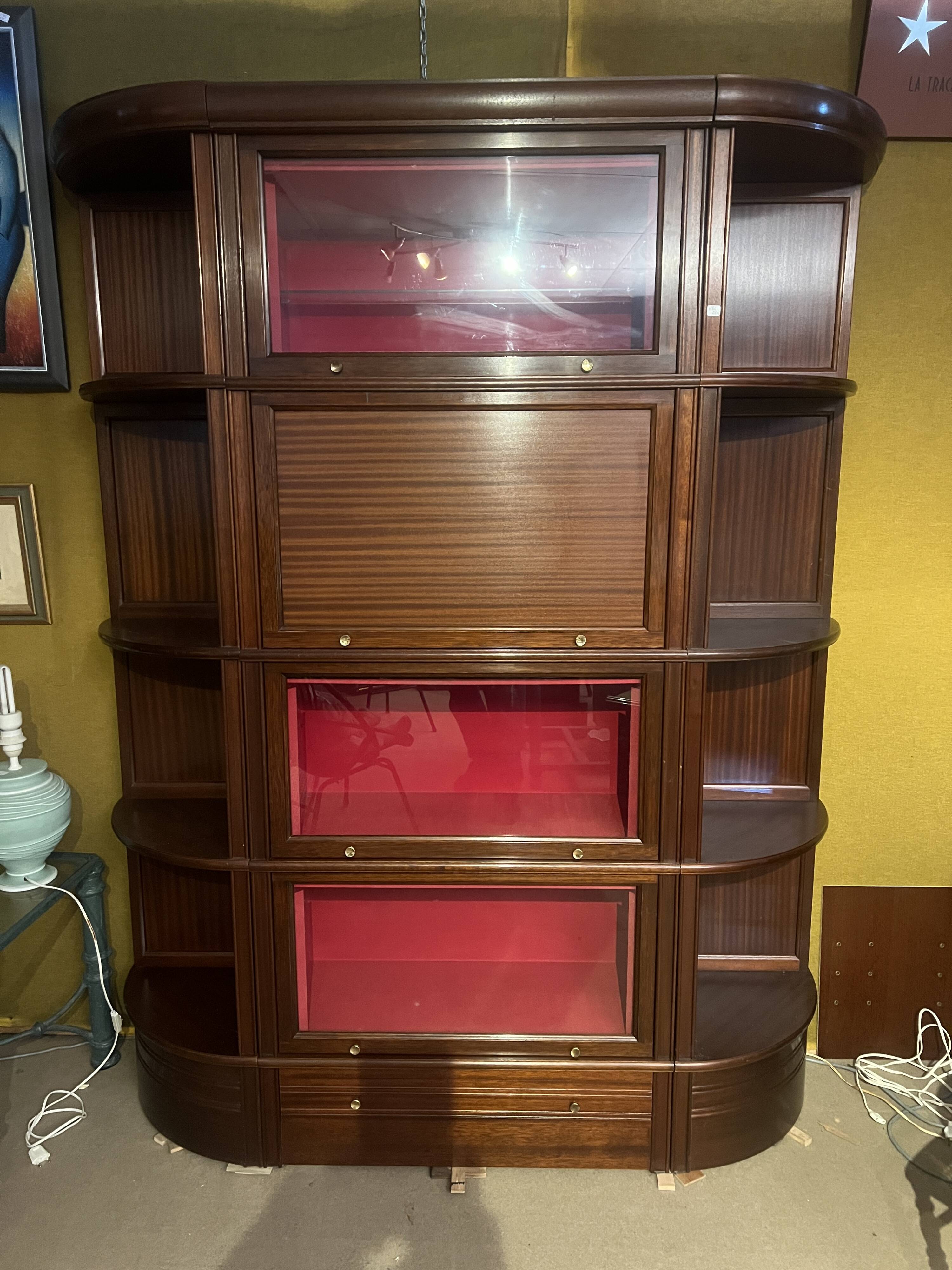 Meuble vitrine MD modulable acajou | Selency
