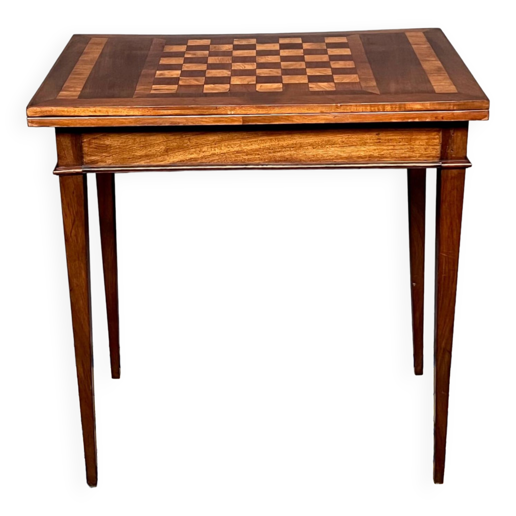 Table pliante de jeu d'échecs de style Louis XVI. | Selency