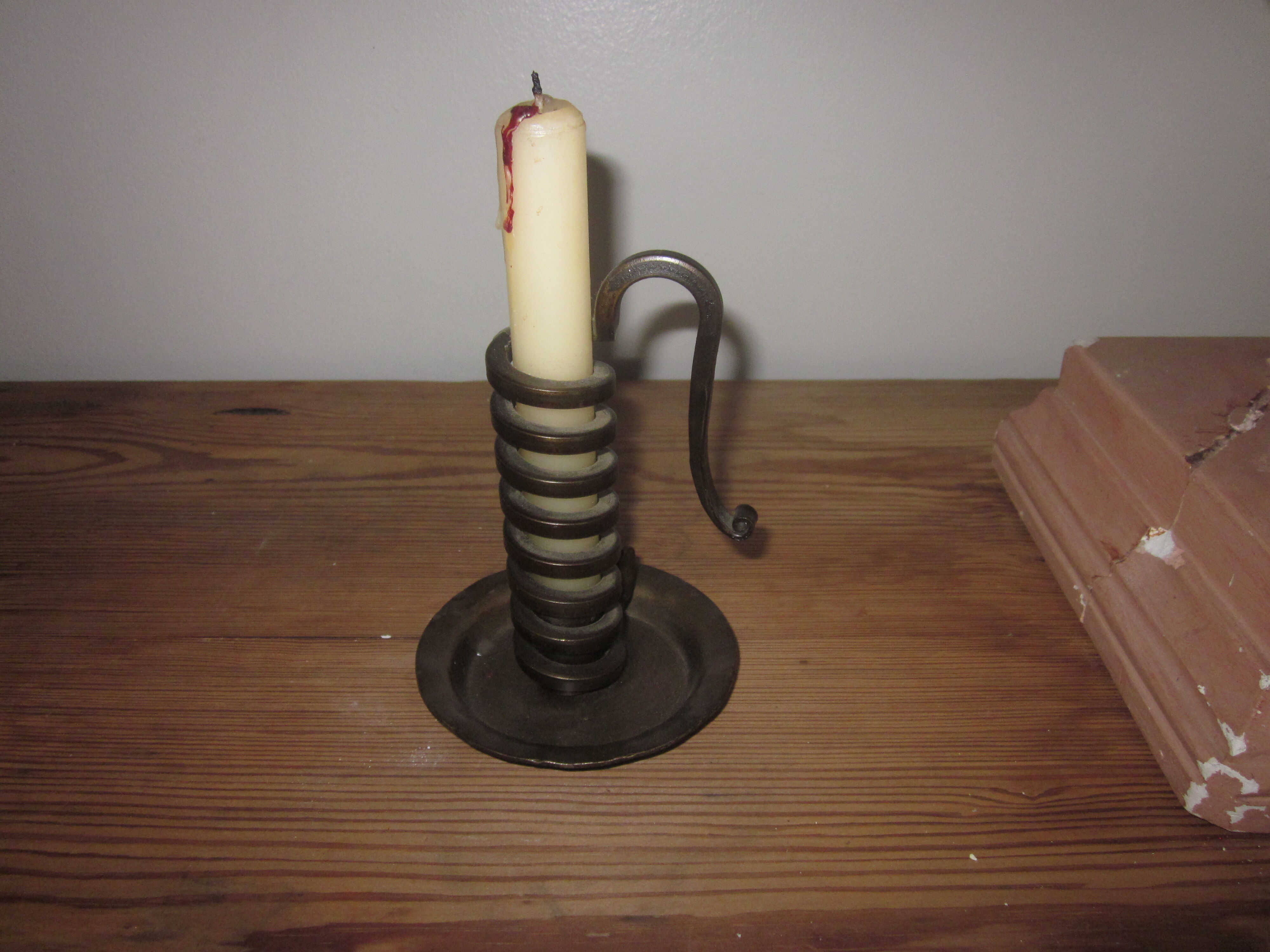 Rat de cave bouillot bougeoir fer forgé bourgogne | Selency