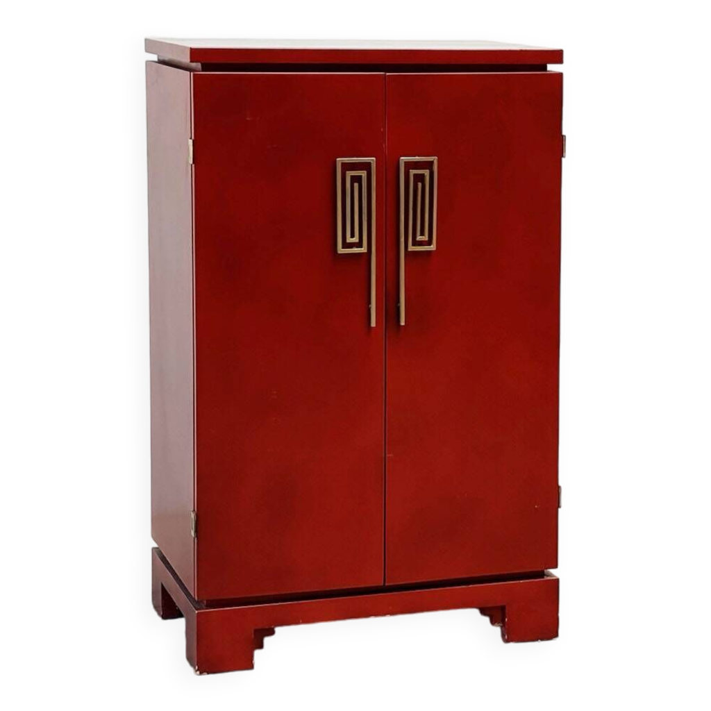 Meuble laqué rouge, Belgique années 1980 | Selency