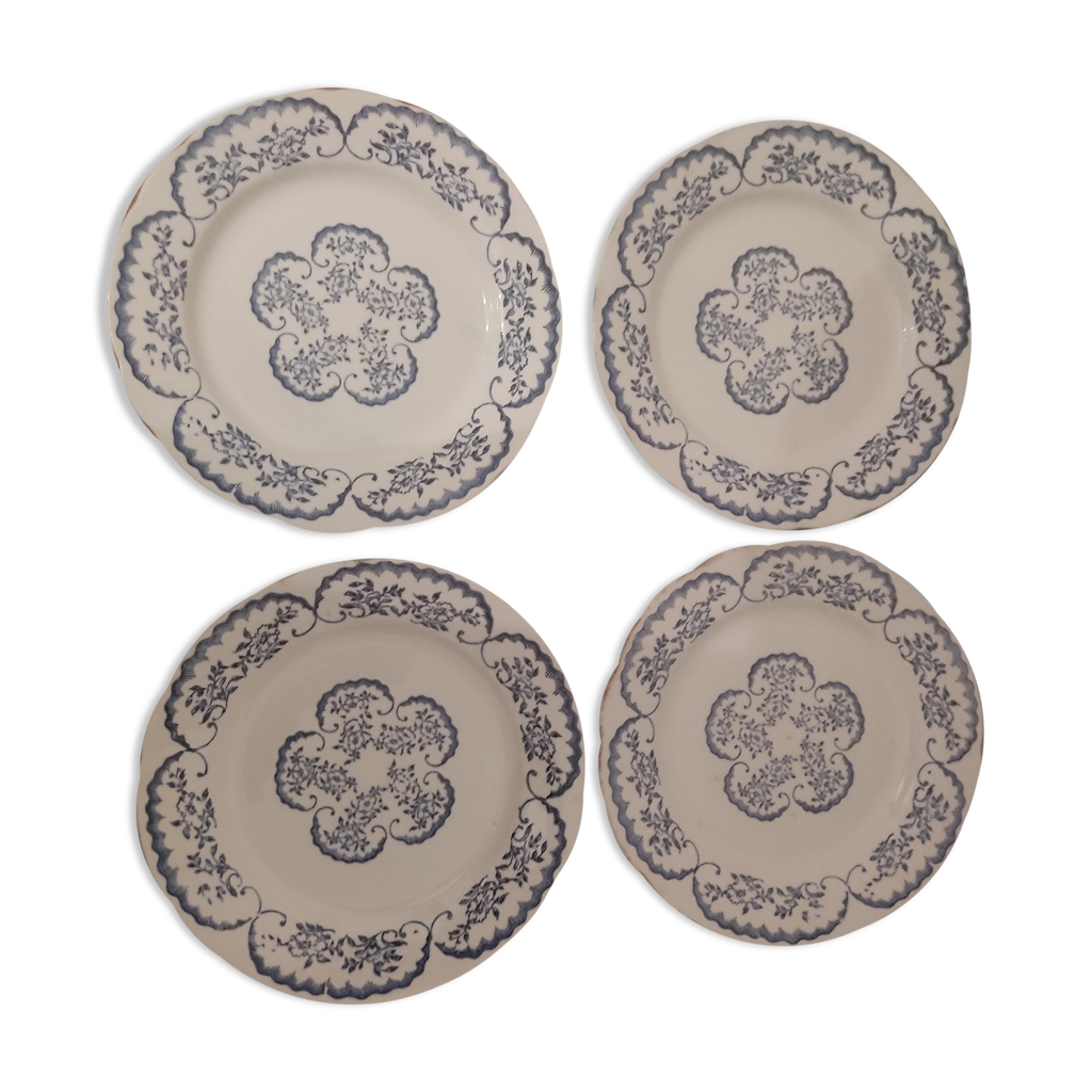 Lot de 4 assiettes digoin sarreguemines france | Selency