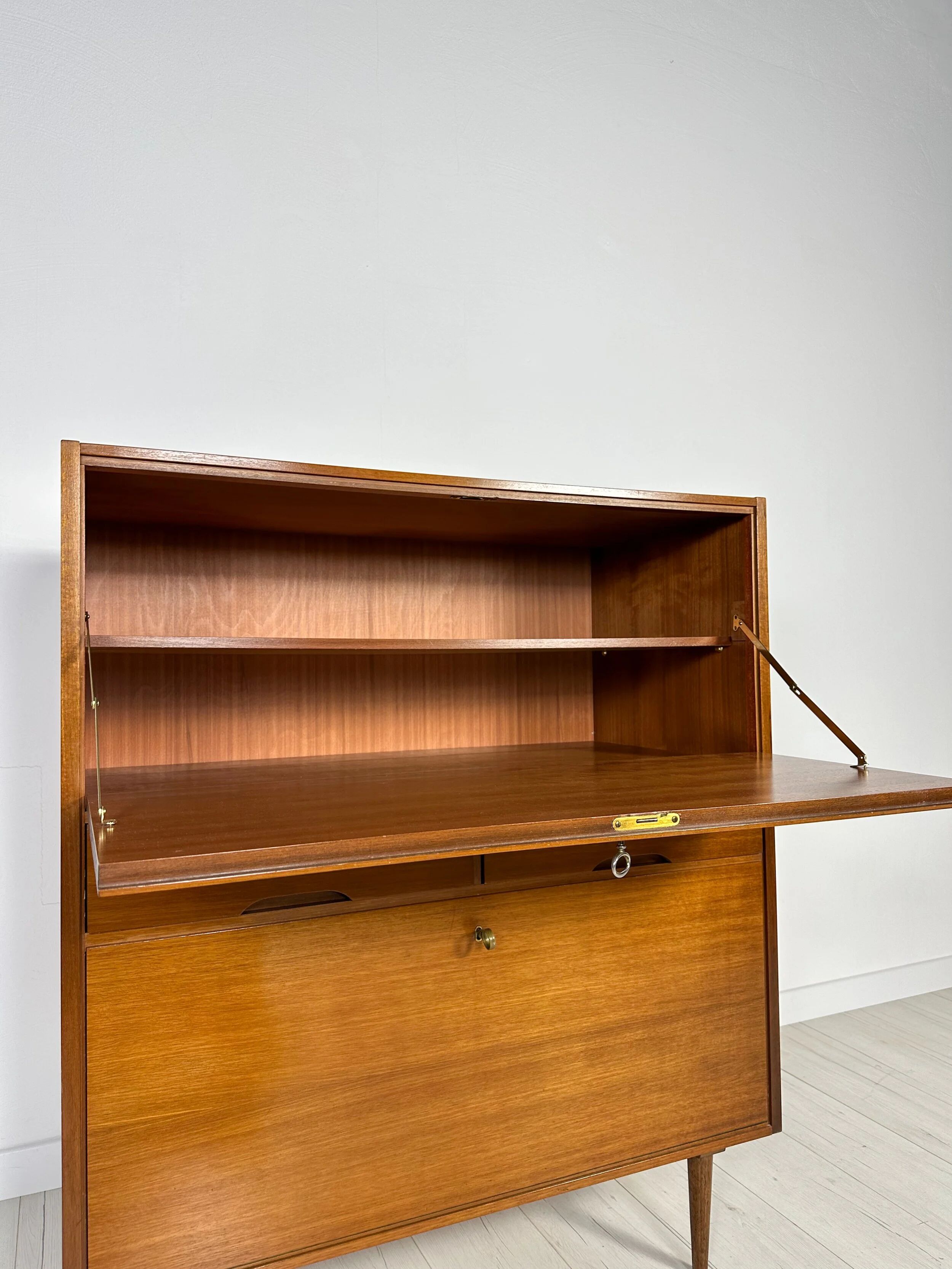 1960s Vintage Minimalistic Walnut Cabinet/Secretary | Selency