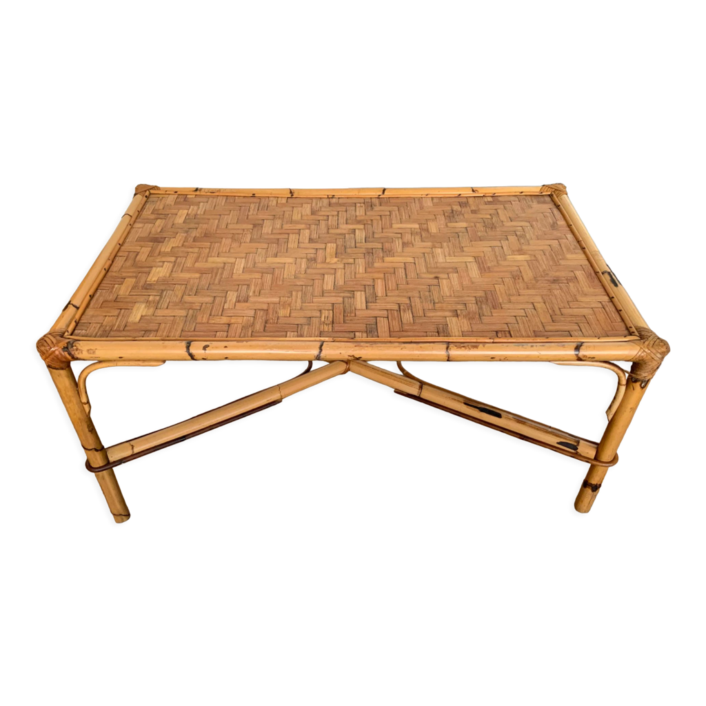 Table basse en rotin | Selency