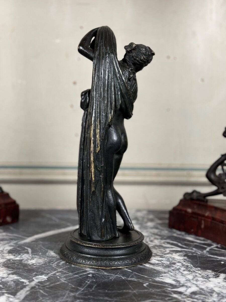 Vénus Callipyge, sculpture en bronze patine noire, Grand Tour, XIXème ...