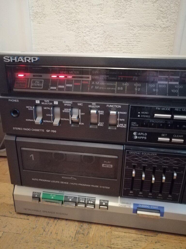 Poste radio sharp - boombox ghettoblaster modèle gf-700z | Selency