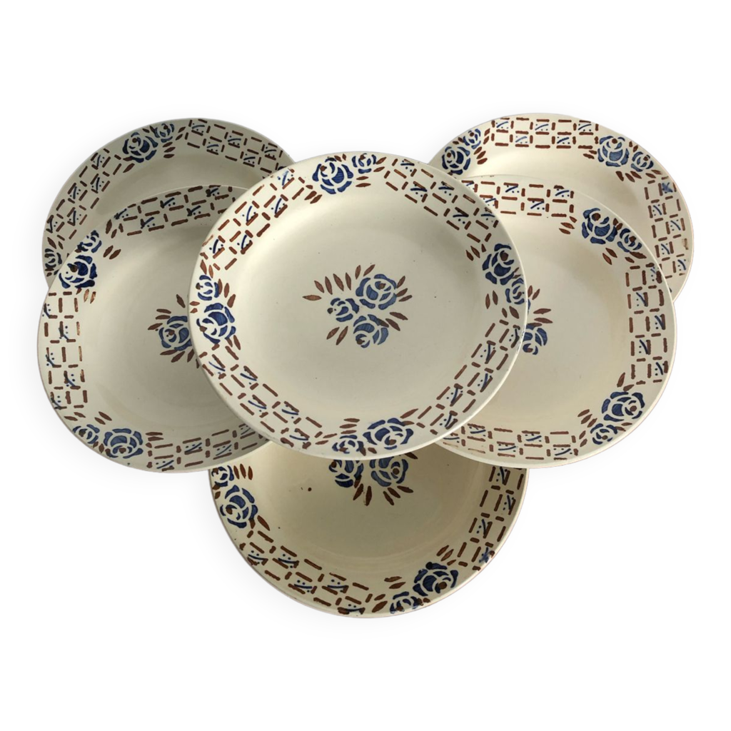 Assiettes Terre de fer Longchamp | Selency