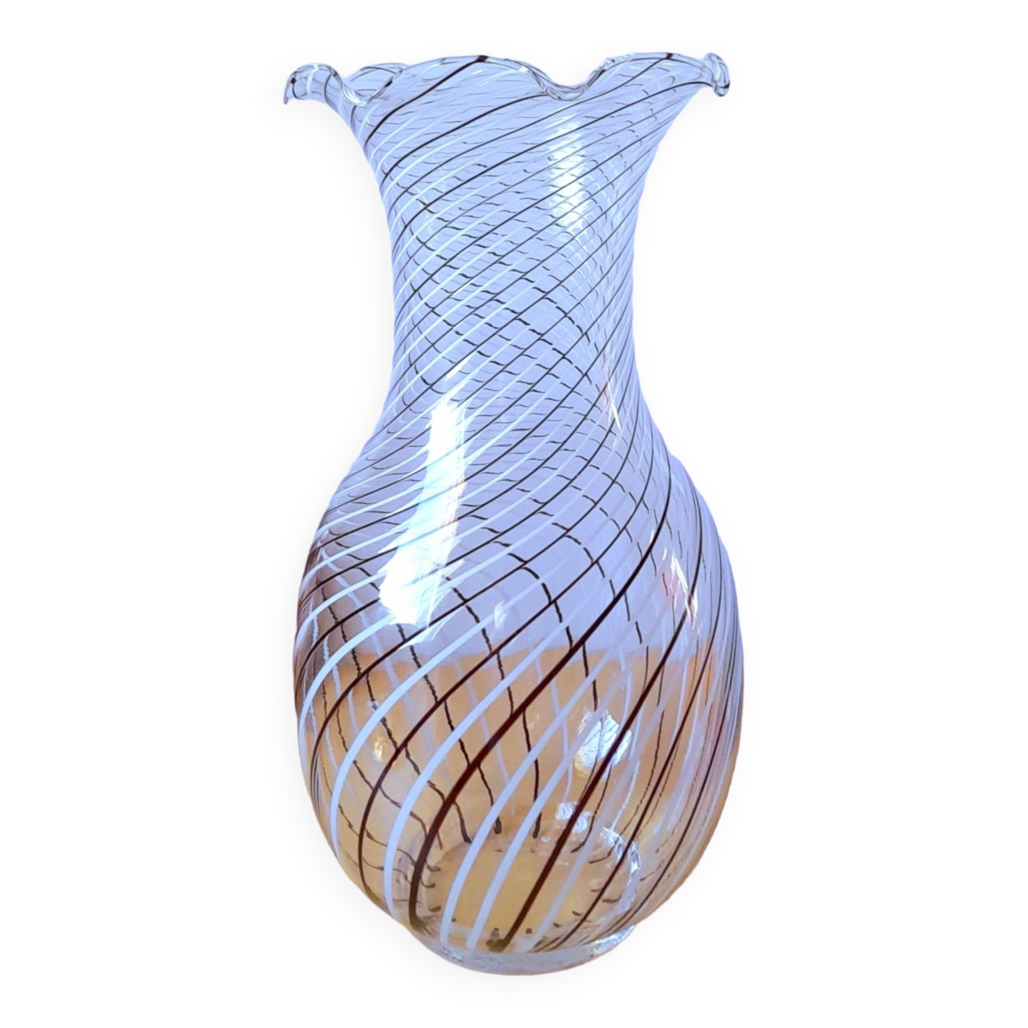 Vase reticello Murano 70s | Selency