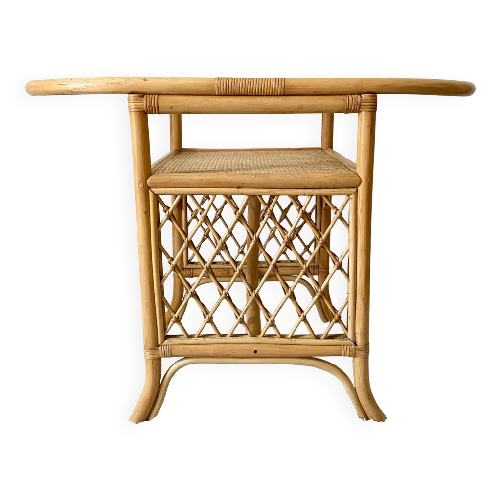 Table ou console en rotin vintage | Selency