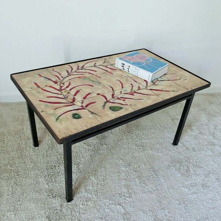 Table basse céramique Vallauris Raymonde Leduc | Selency