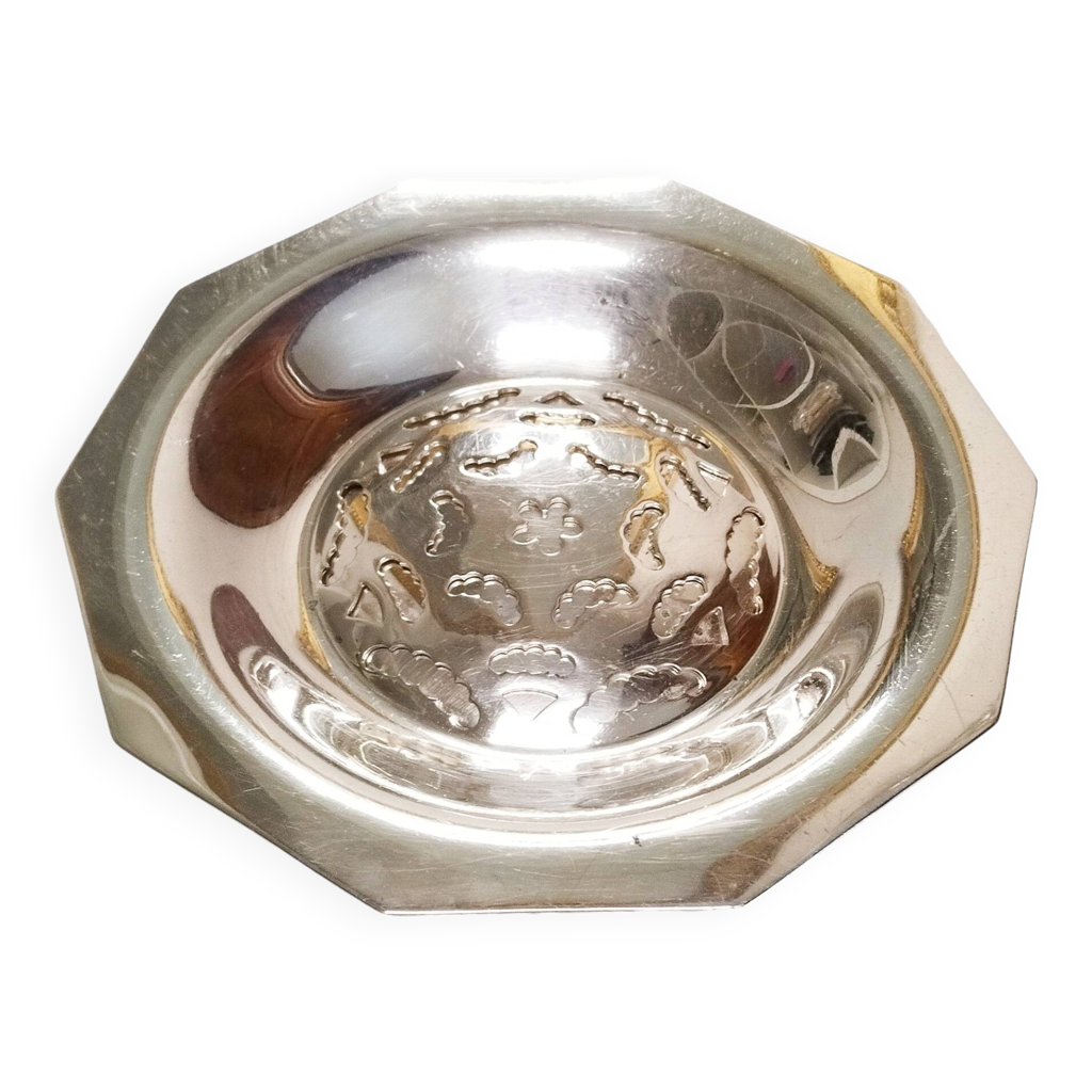 Beurrier ancien Coquillor en métal argenté | Selency