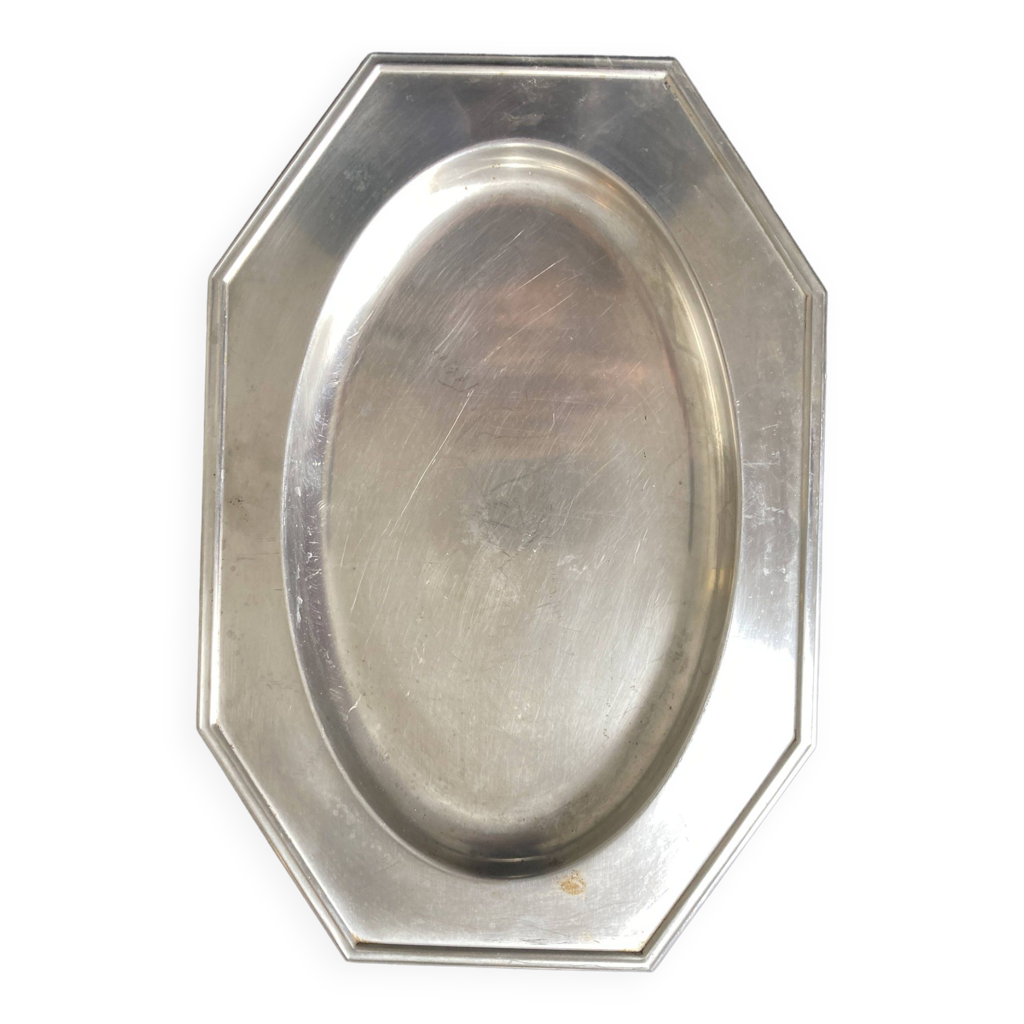 Plat de service octogonale en inox - Jean Couzon | Selency