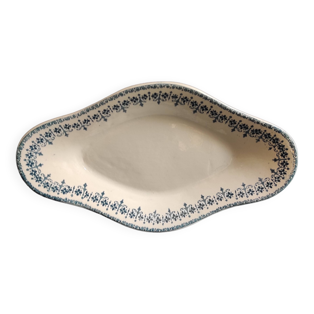 Assiette à snack vintage française, Longwy, modèle Bordeaux | Selency