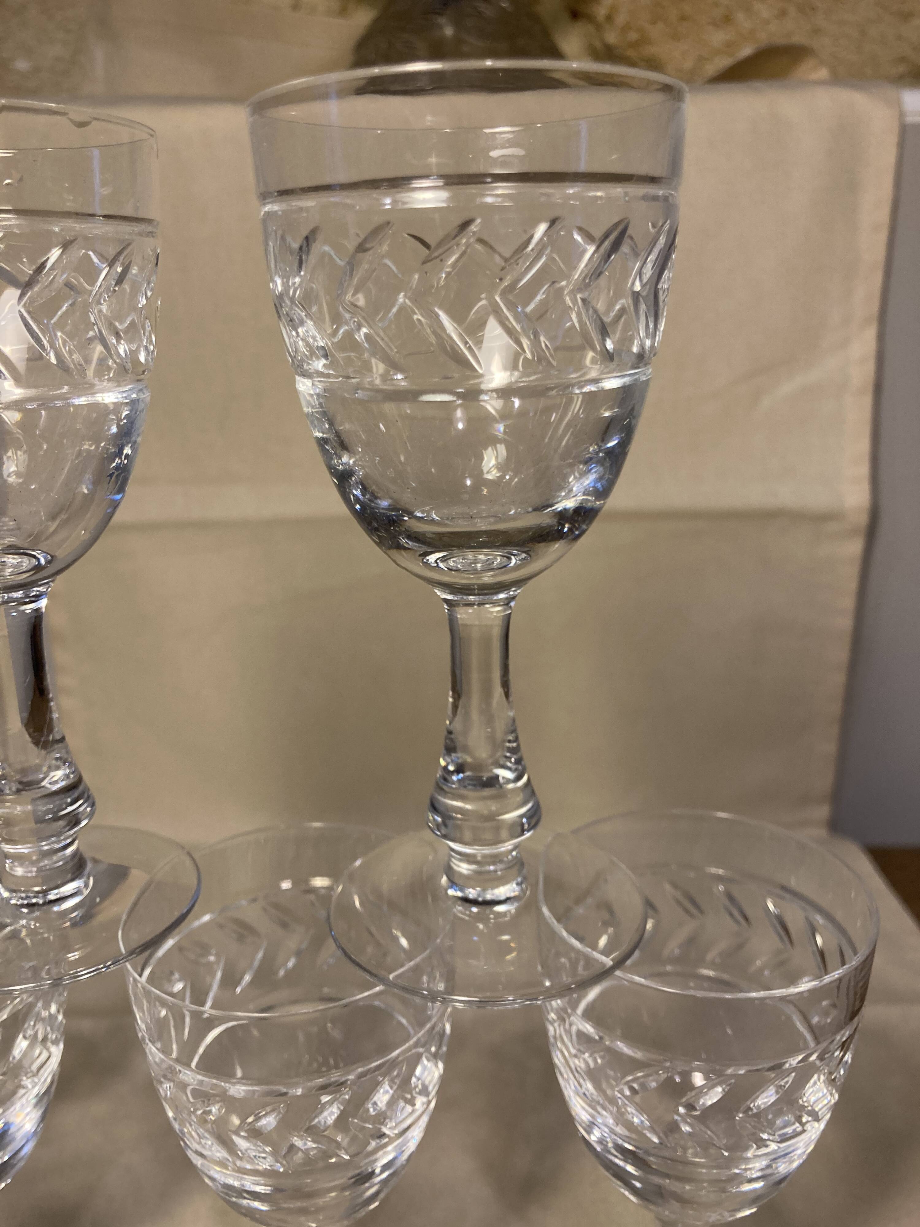 5 verres en cristal de Sèvres, vintage | Selency