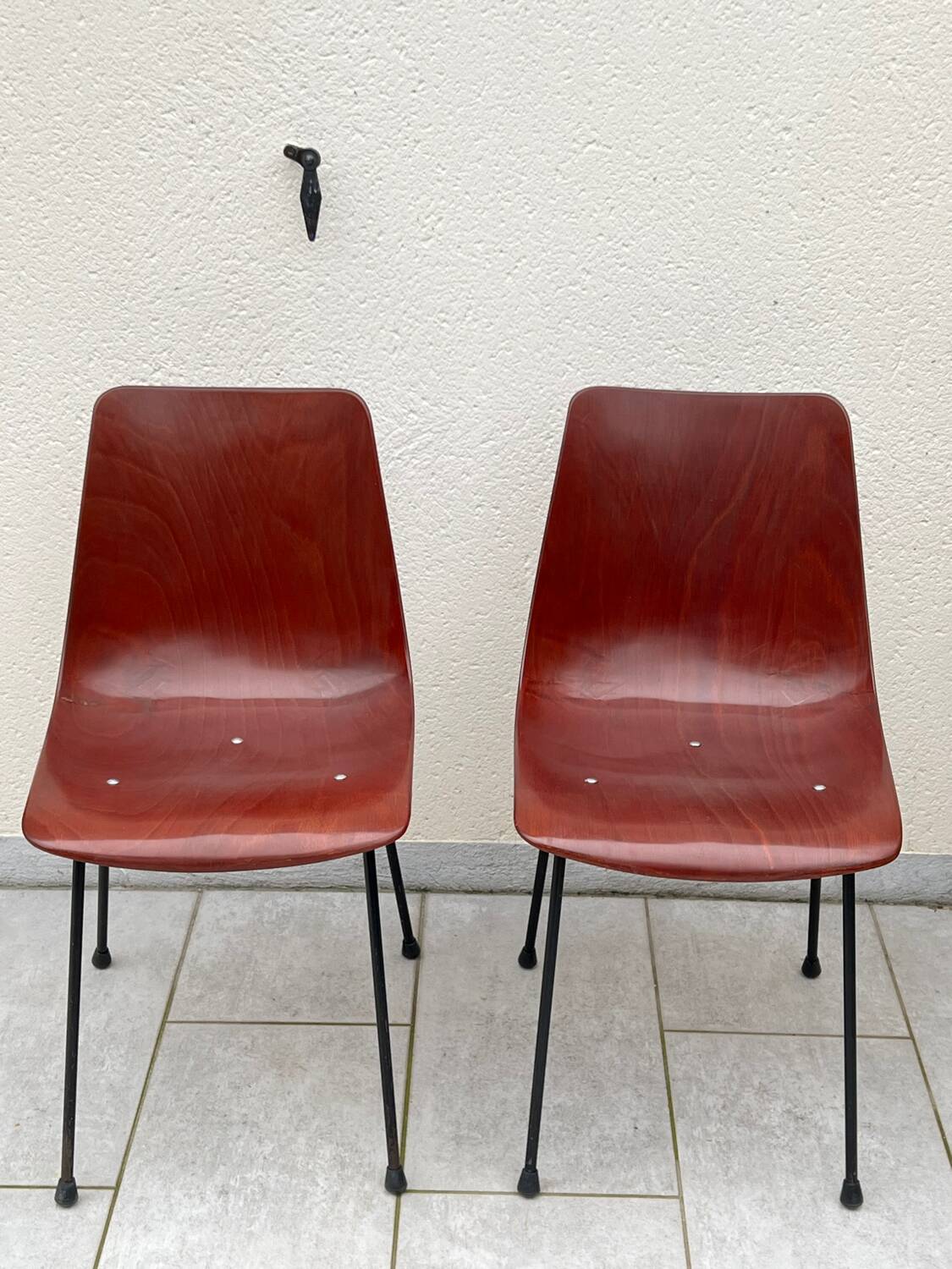 2 chaises vintage par Pierre Paulin modèle CM 131 édition Thonet | Selency