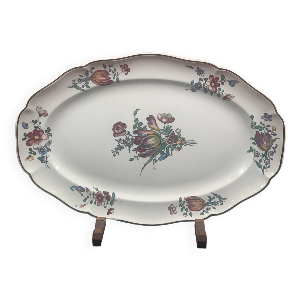 Grand Plat de forme oblong Villeroy et Boch Mettlach Modèle 1562 - 46 x ...