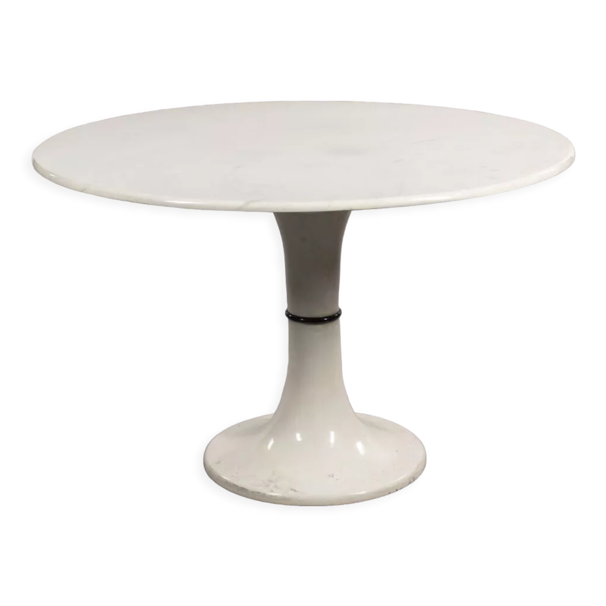 Table tulipe blanche style marbre | Selency