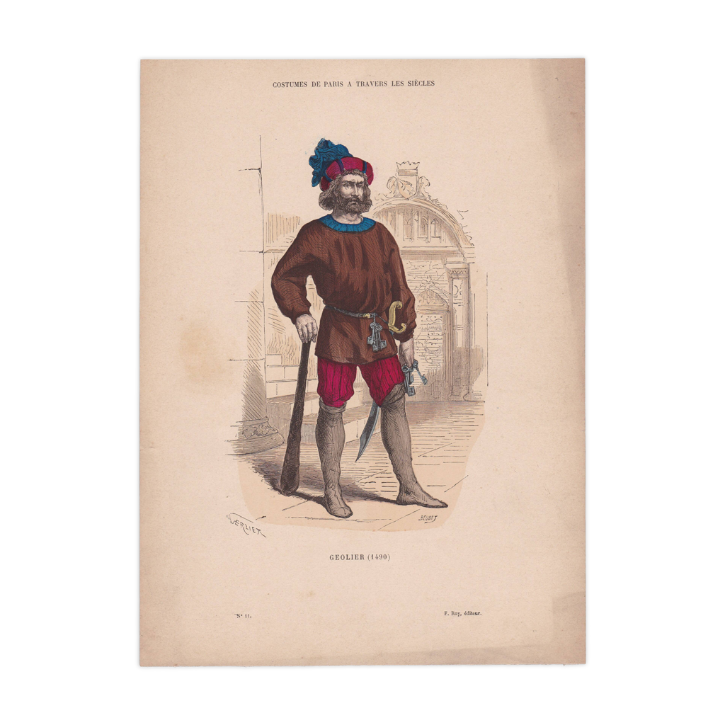 Une illustration , une image d' époque éditeur f . Roy costumes de ...