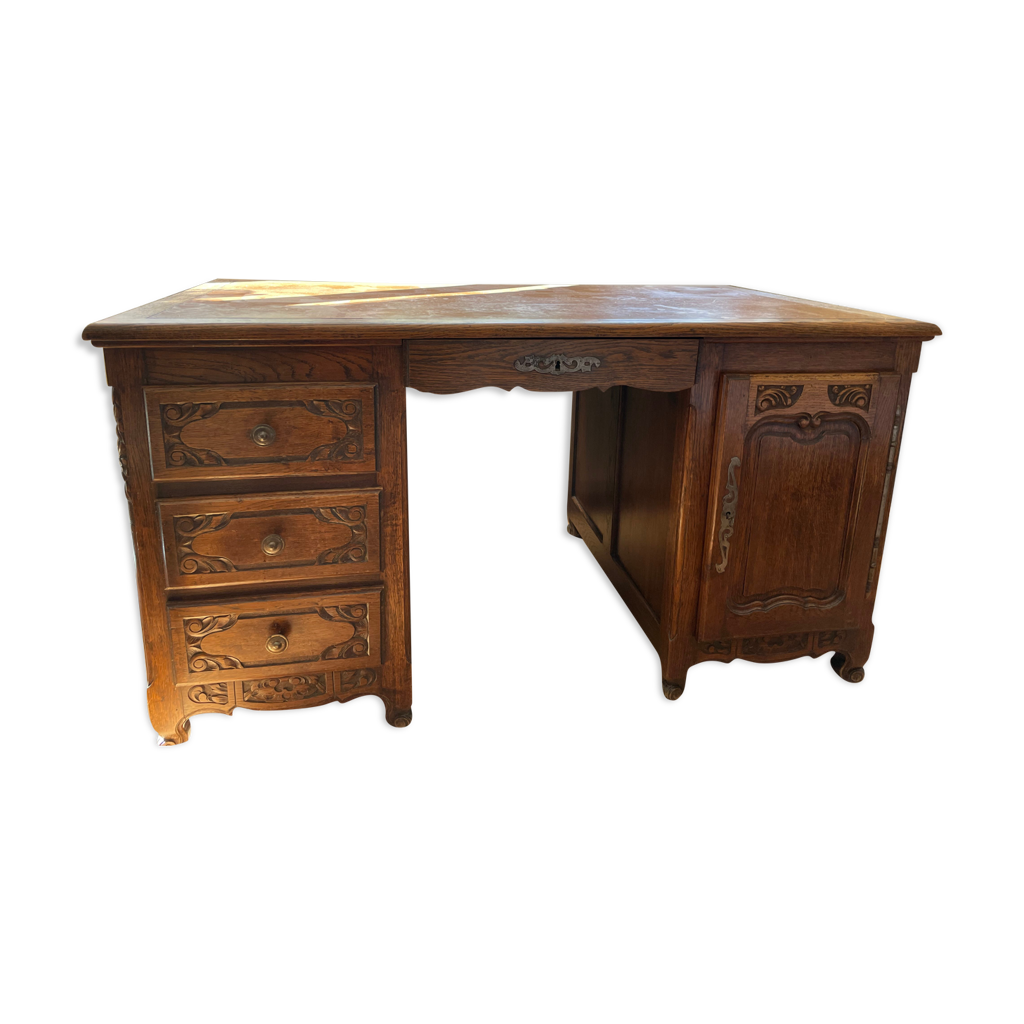 Bureau double face en bois | Selency