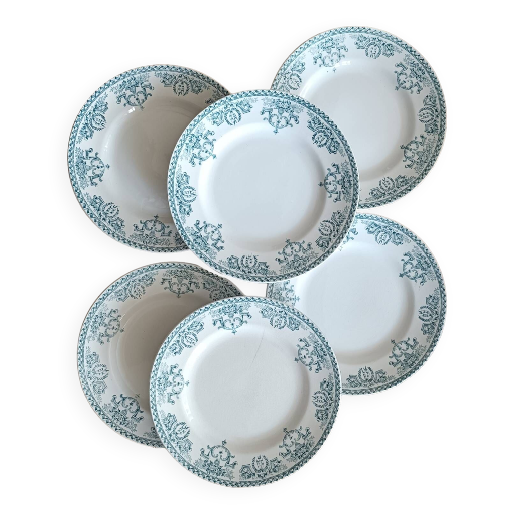 6 assiettes Saint Amand modèle Louis XVI | Selency