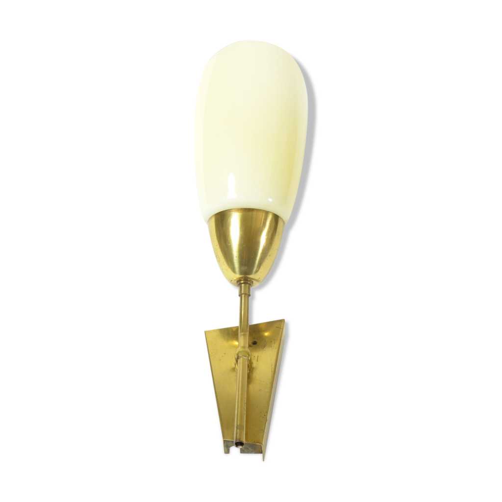 Brass wall lamp Czechoslovakia 1960s | Selency