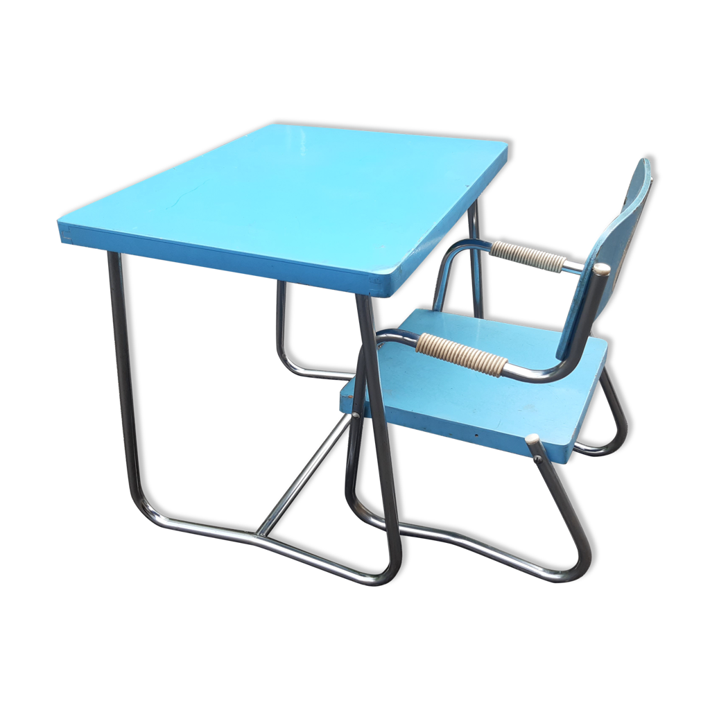 Bureau enfant et sa chaise 1960 | Selency