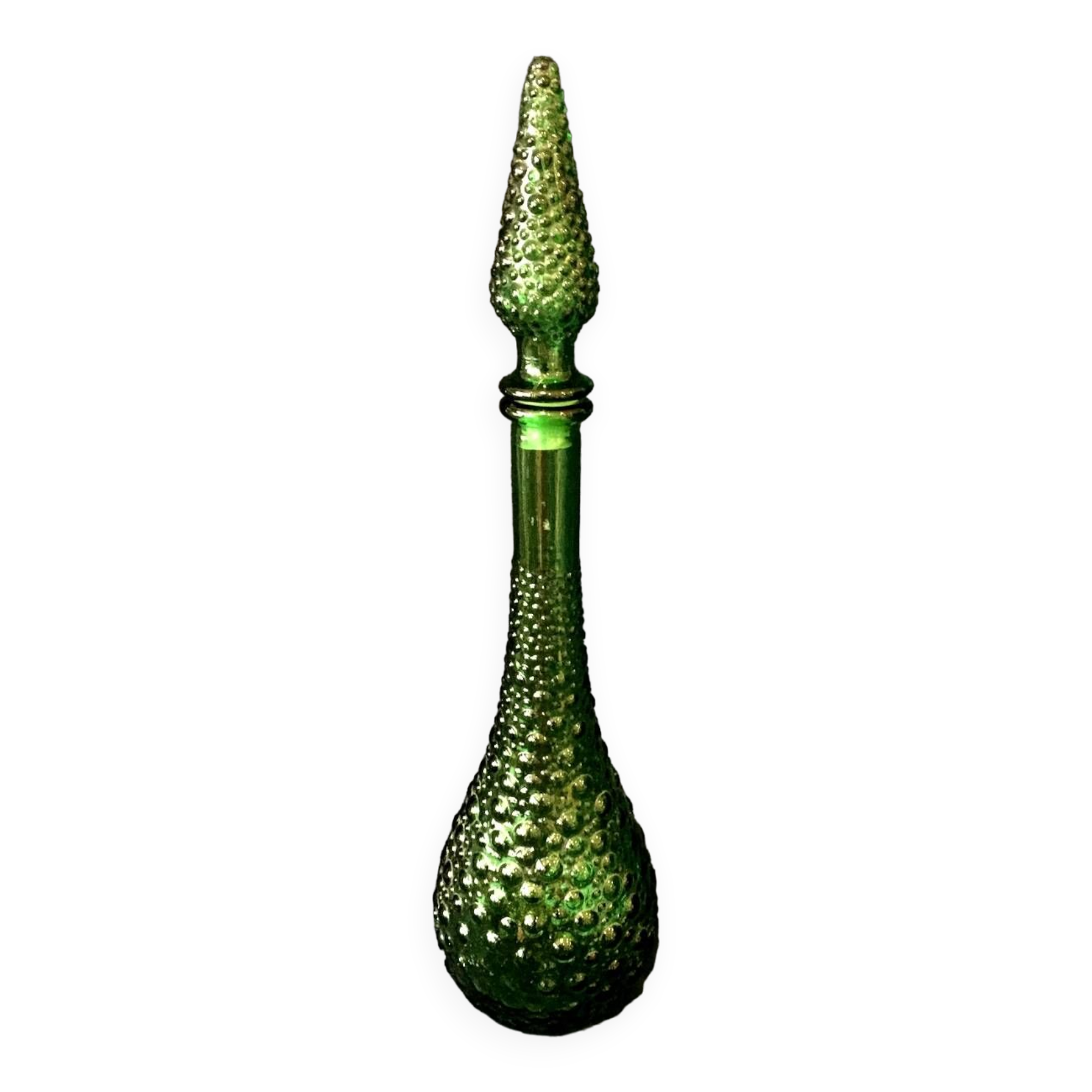 Bouteille vintage bouteille genie verte bullee deco de fin d'annees ...