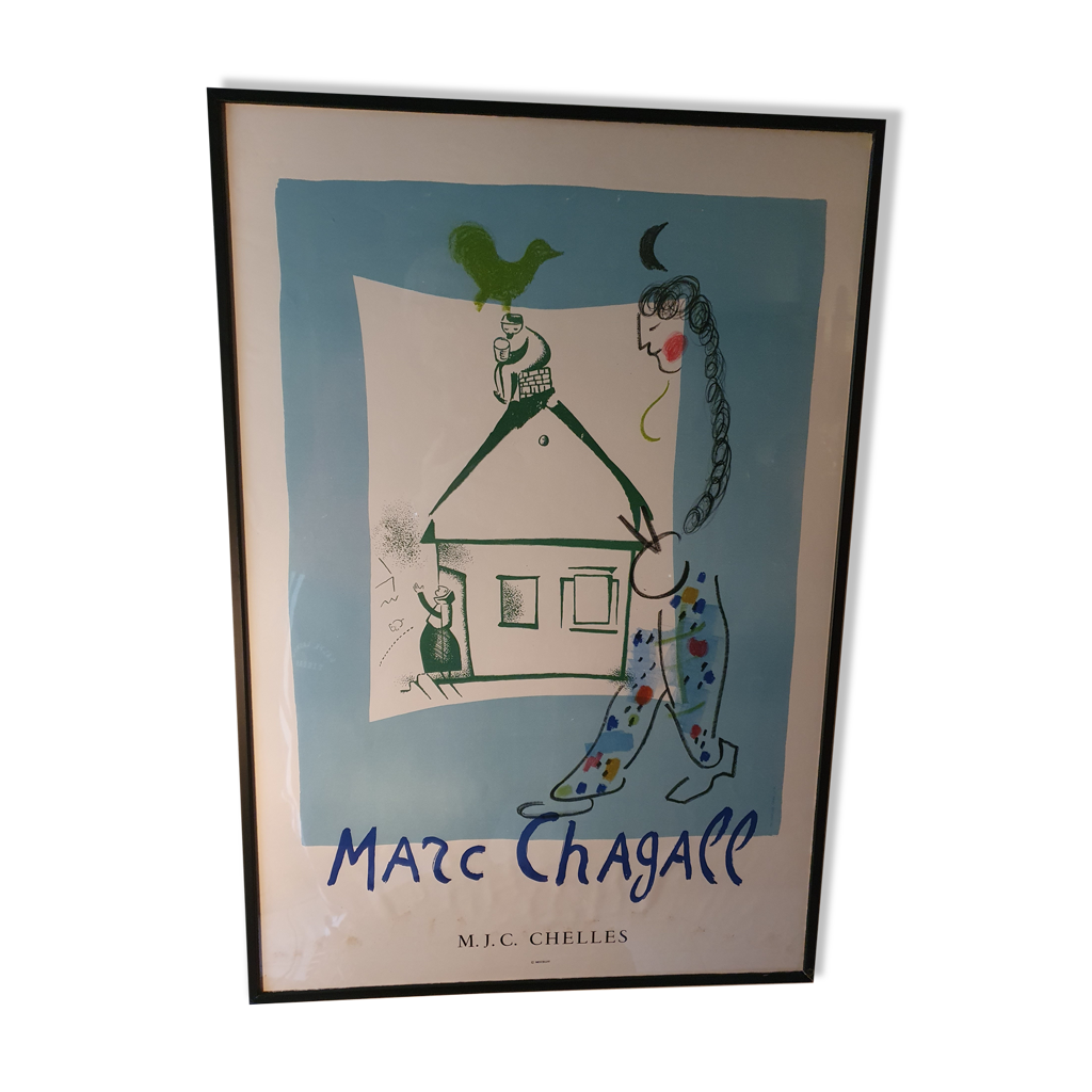 Affiche lithographiée de marc chagall | Selency
