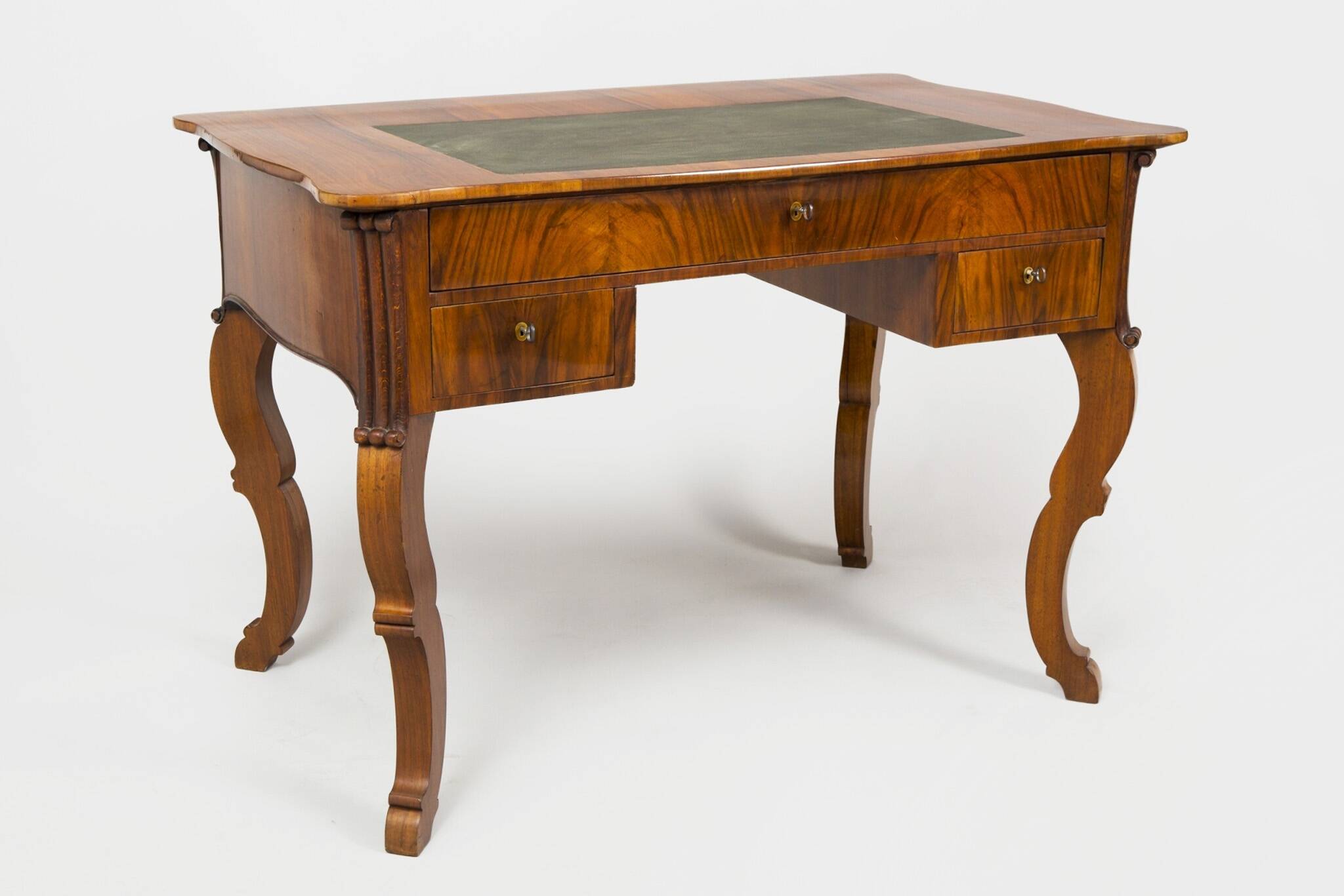 Restored Biedermeier Walnut Writing Desk, Revived Polish, Czech, 1830s ...