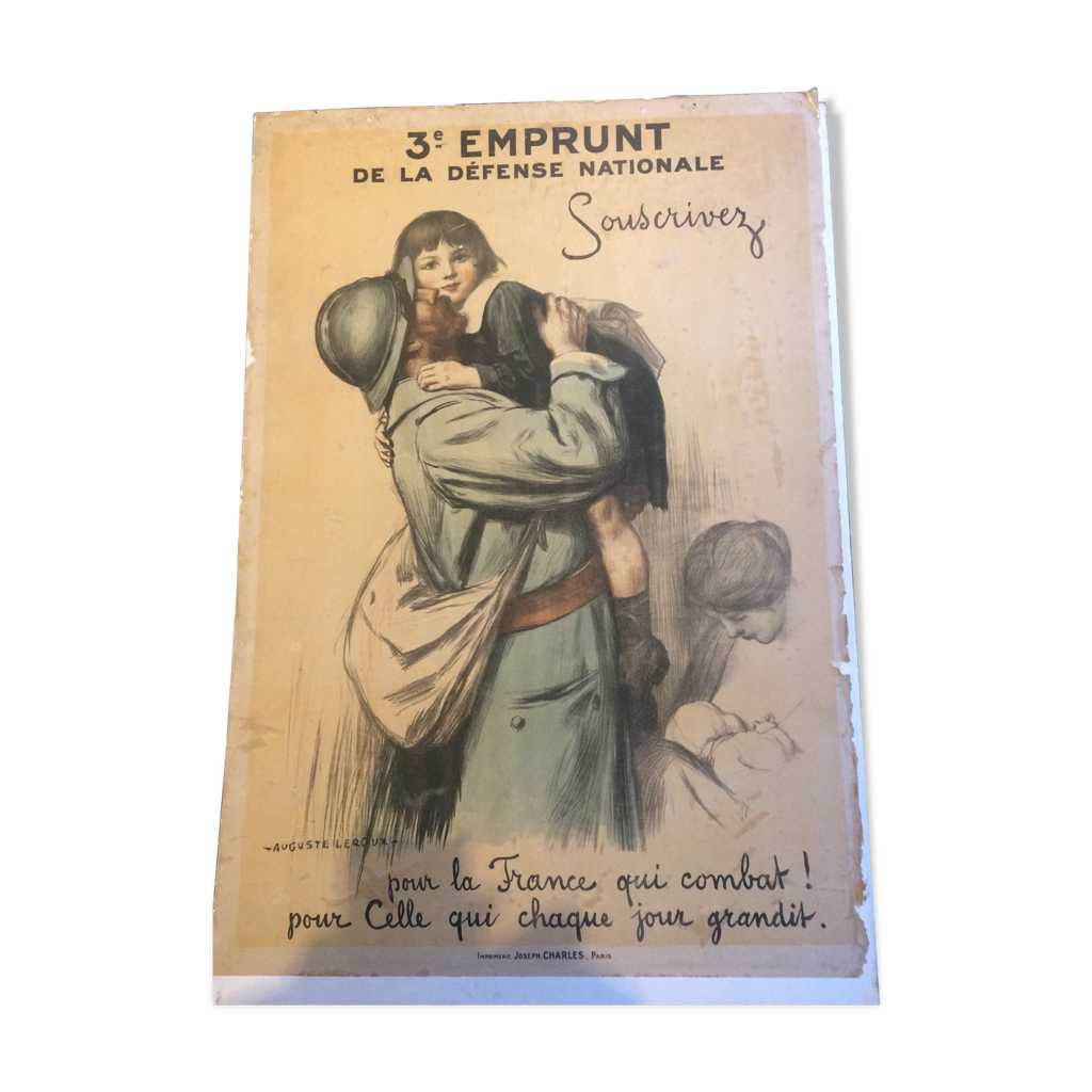 Affiche 1ere guerre mondiale, 3eme emprunt | Selency