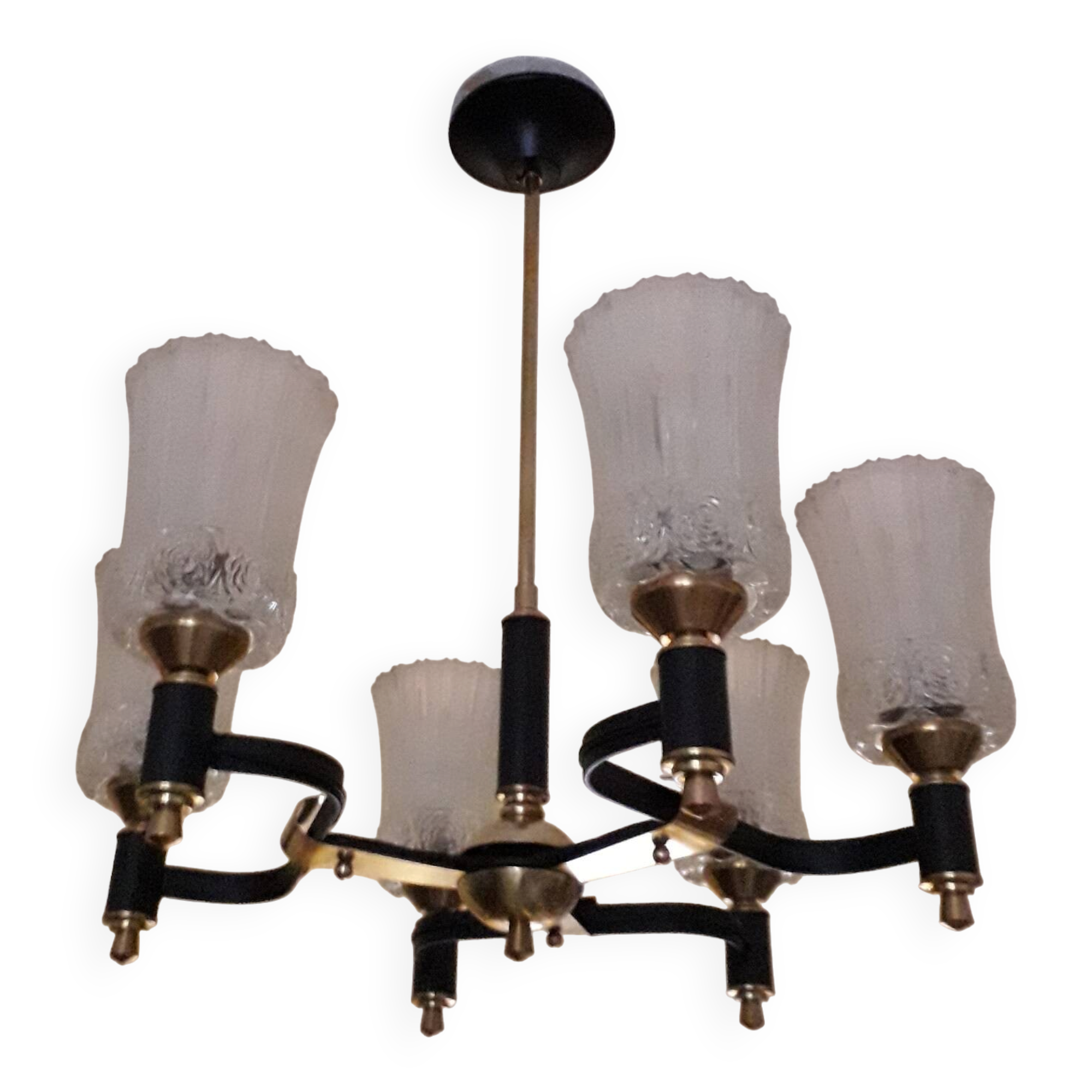Lustre à 6 bras de lumière année 50/60 | Selency