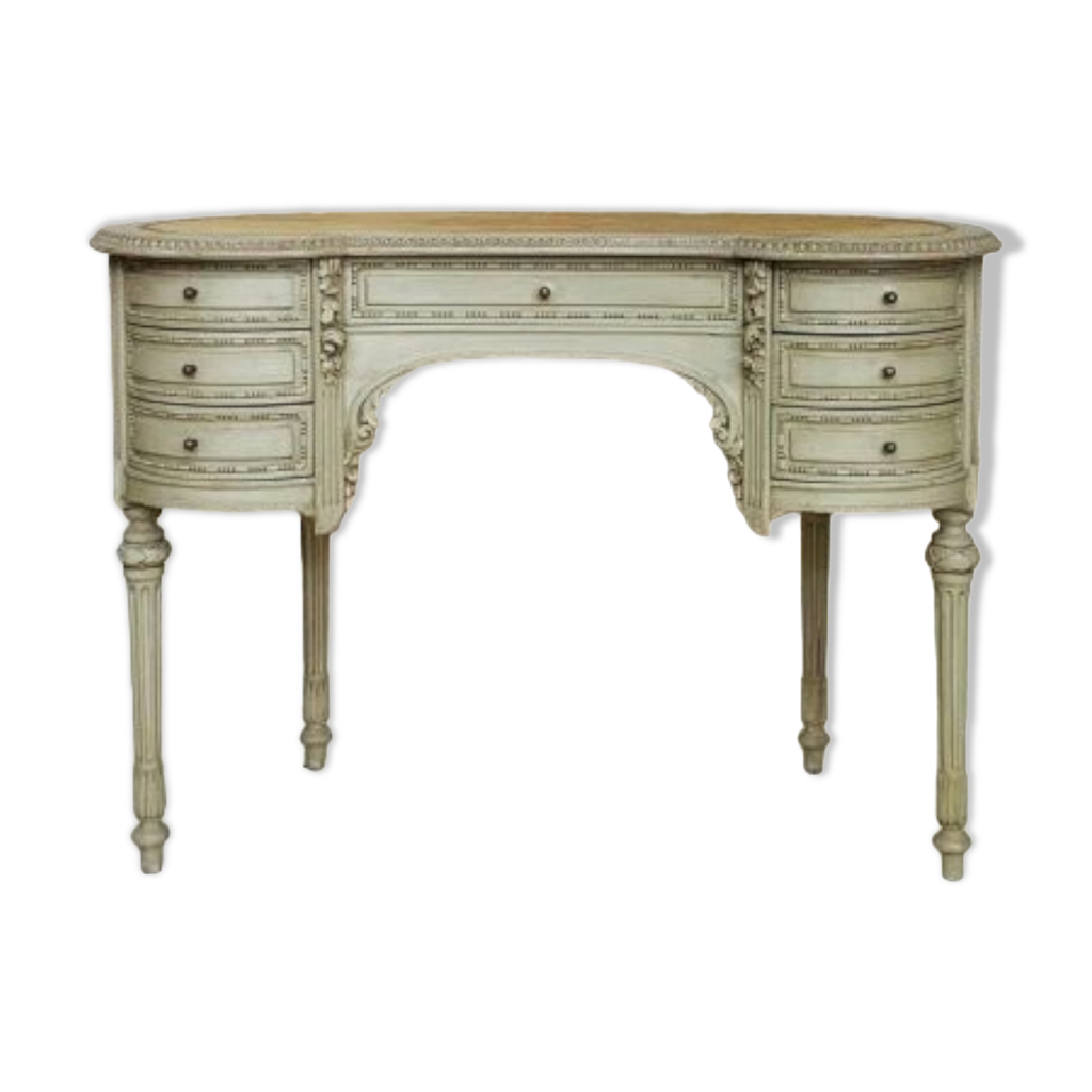 Table coiffeuse rognon Rococo Louis XVI 7 tiroirs fin 19ème | Selency