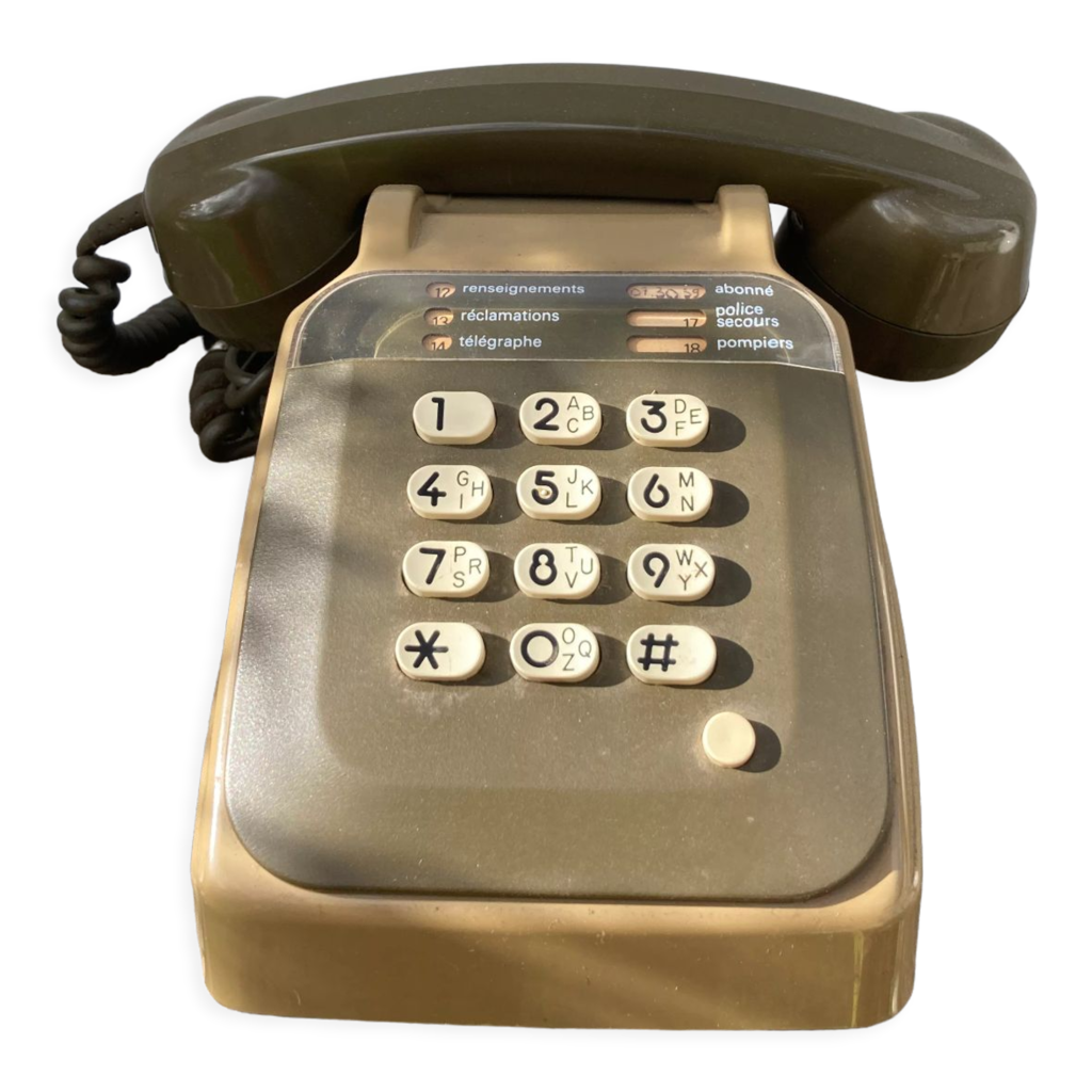 Téléphone vintage 1980 beige touches socotel | Selency