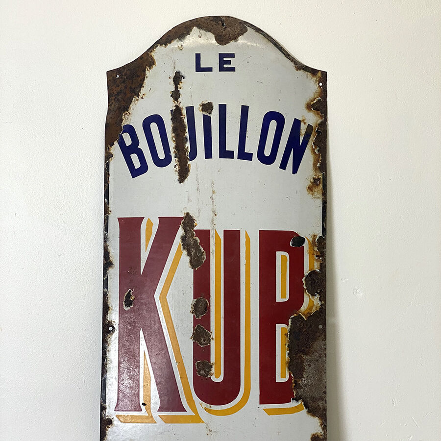 Plaque émaillée publicitaire "Bouillon KUB" | Selency
