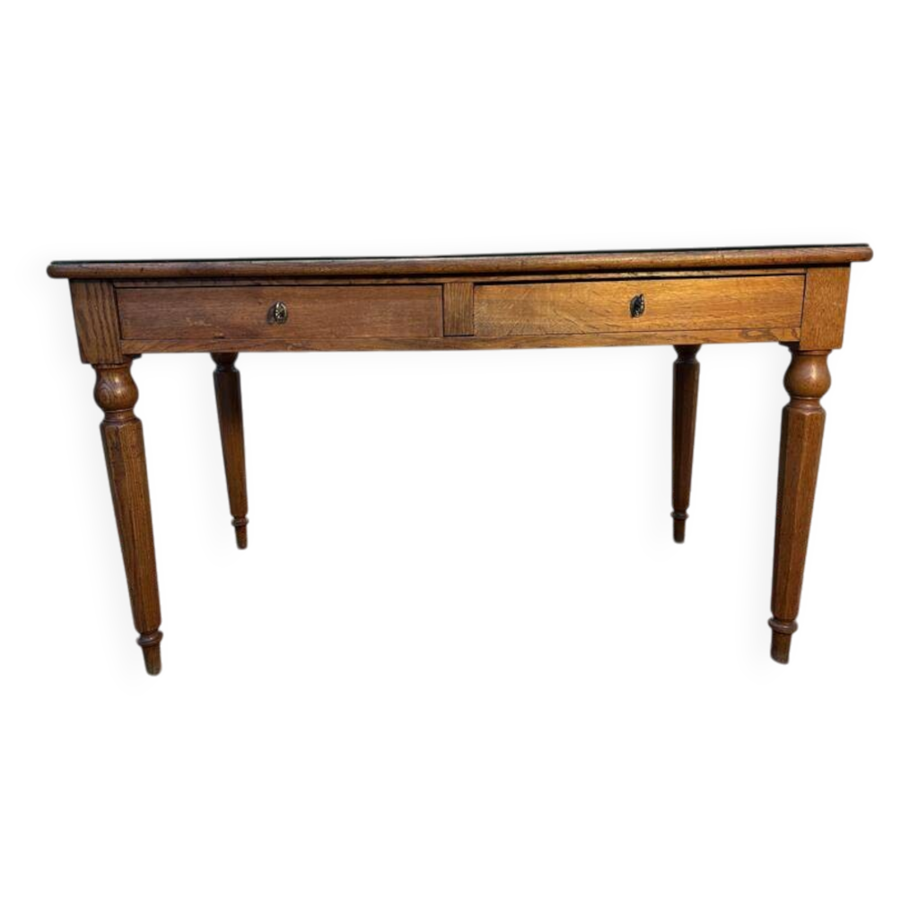 Bureau ou table en chêne de style Louis philippe | Selency