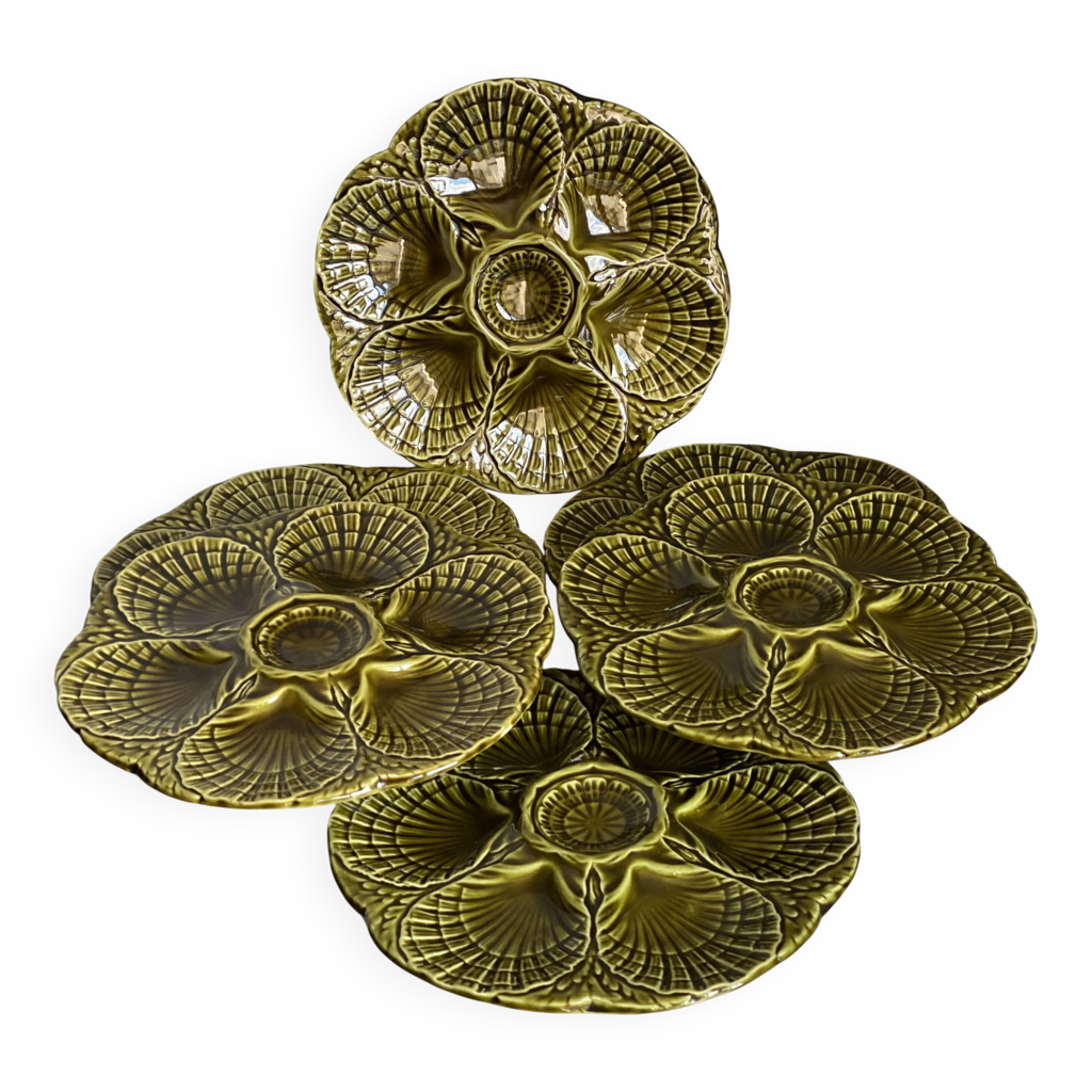 Service de 6 assiettes barbotines coquillages Sarreguemines vintage ...
