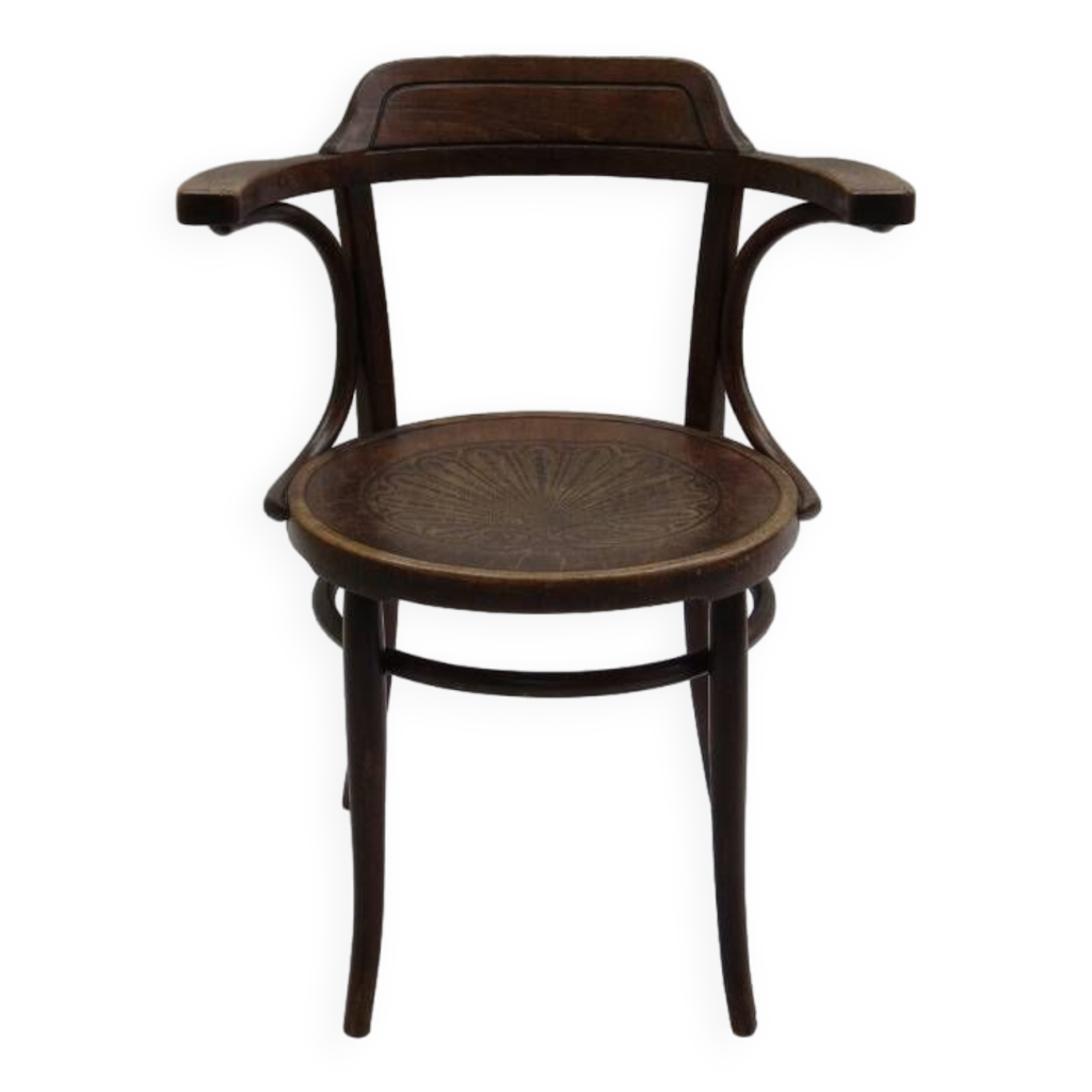 Chaise de bureau en bois courbé modèle numéro 704 JJ Kohn pour Thonet années 1900 Jacob et ...